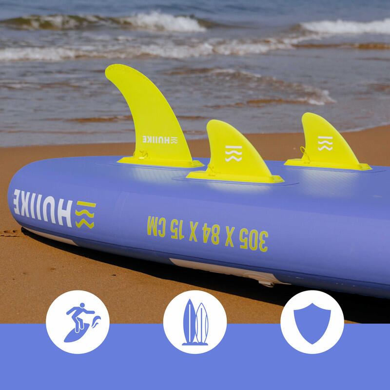 Paddle Board Fin 3 Pack Safety Lock, HUIIKE, Lime Green, Detachable ...