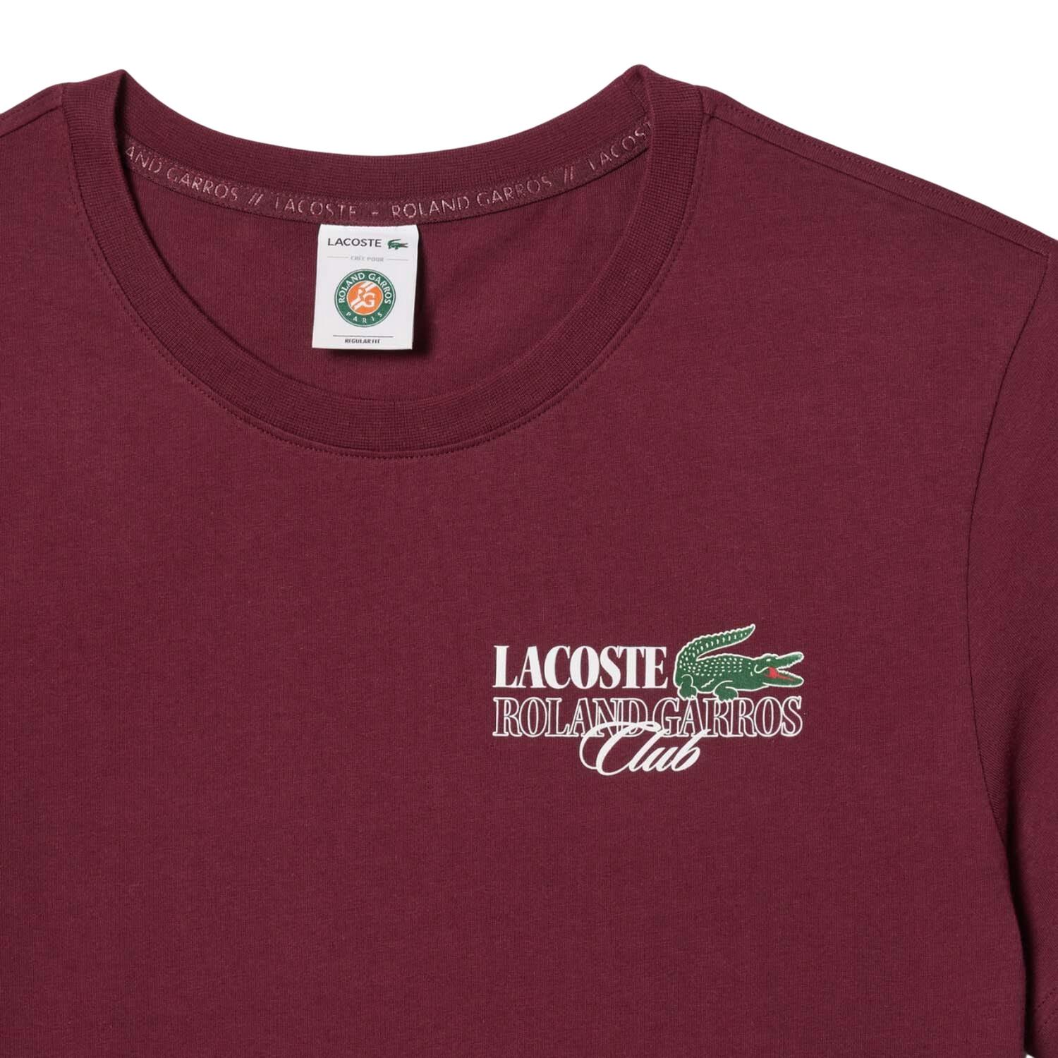 T-shirt Roland-Garros Uomo Rosso 97% Cotone Vestibilità Regolare ...