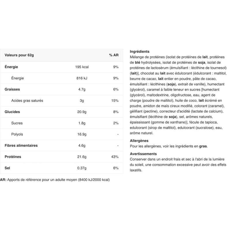 Barres protéinées - Protein Crunch Bar - Chocolat Blanc Caramel APPLIED ...