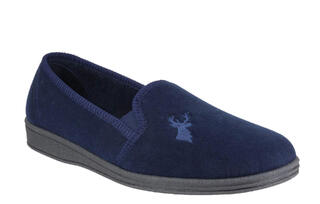 Mirak Stag Men's Navy Mixed-Material Slippers, UK 7 / EU 41 | Decathlon