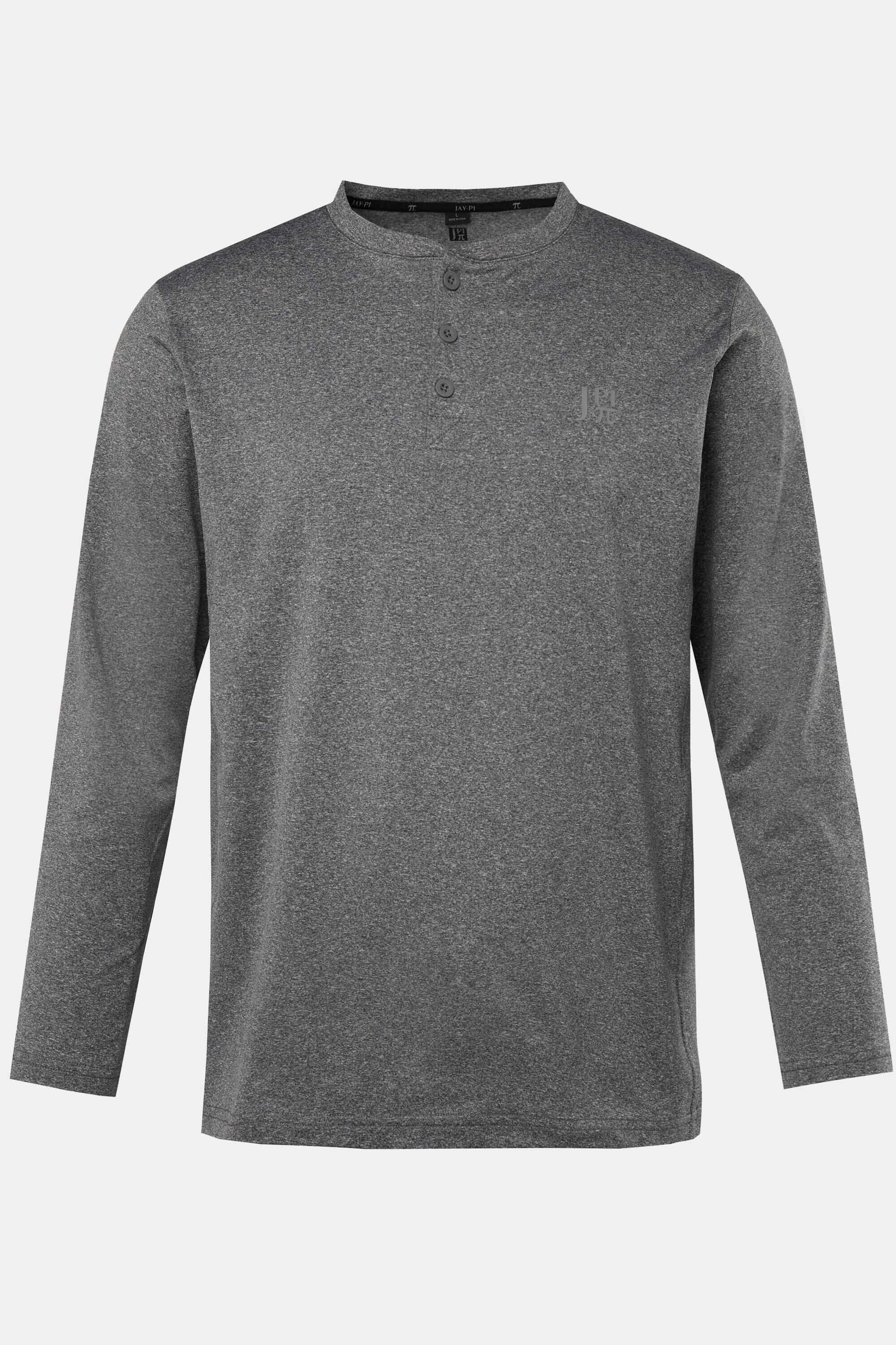 JAY-PI FLEXNAMIC® Technical Henley Trekking Grey, plus sizes up to 7XL ...