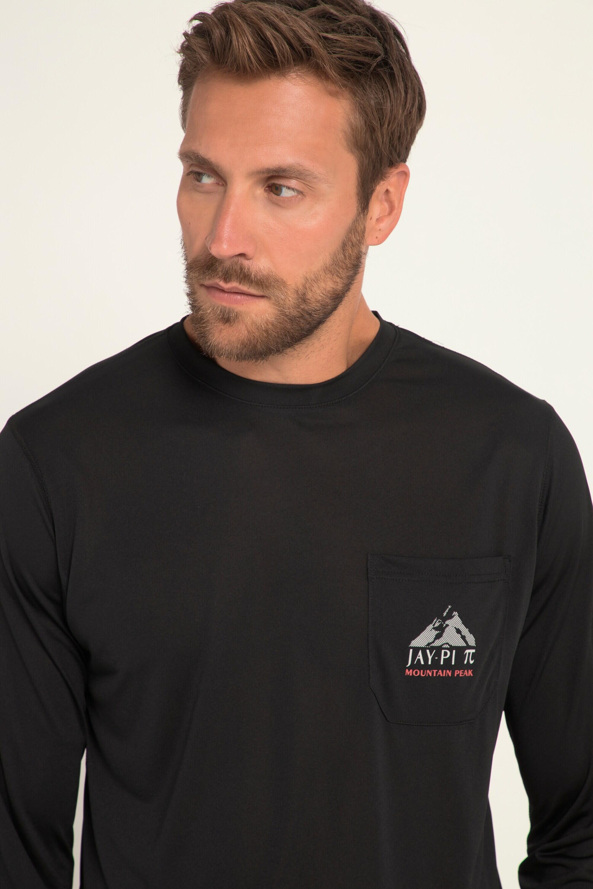 JAY-PI Men's Technical Trekking Long-Sleeve T-Shirt Black 100% Polyester JAY PI | Decathlon