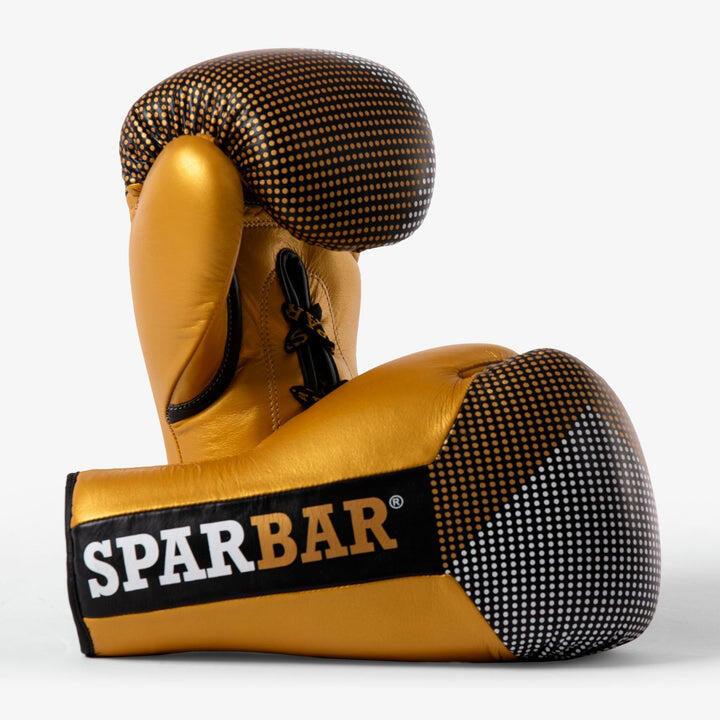 SPARBAR® SB1 LACED BOXING GLOVE - BLACK & GOLD 10 oz SPARBAR | Decathlon