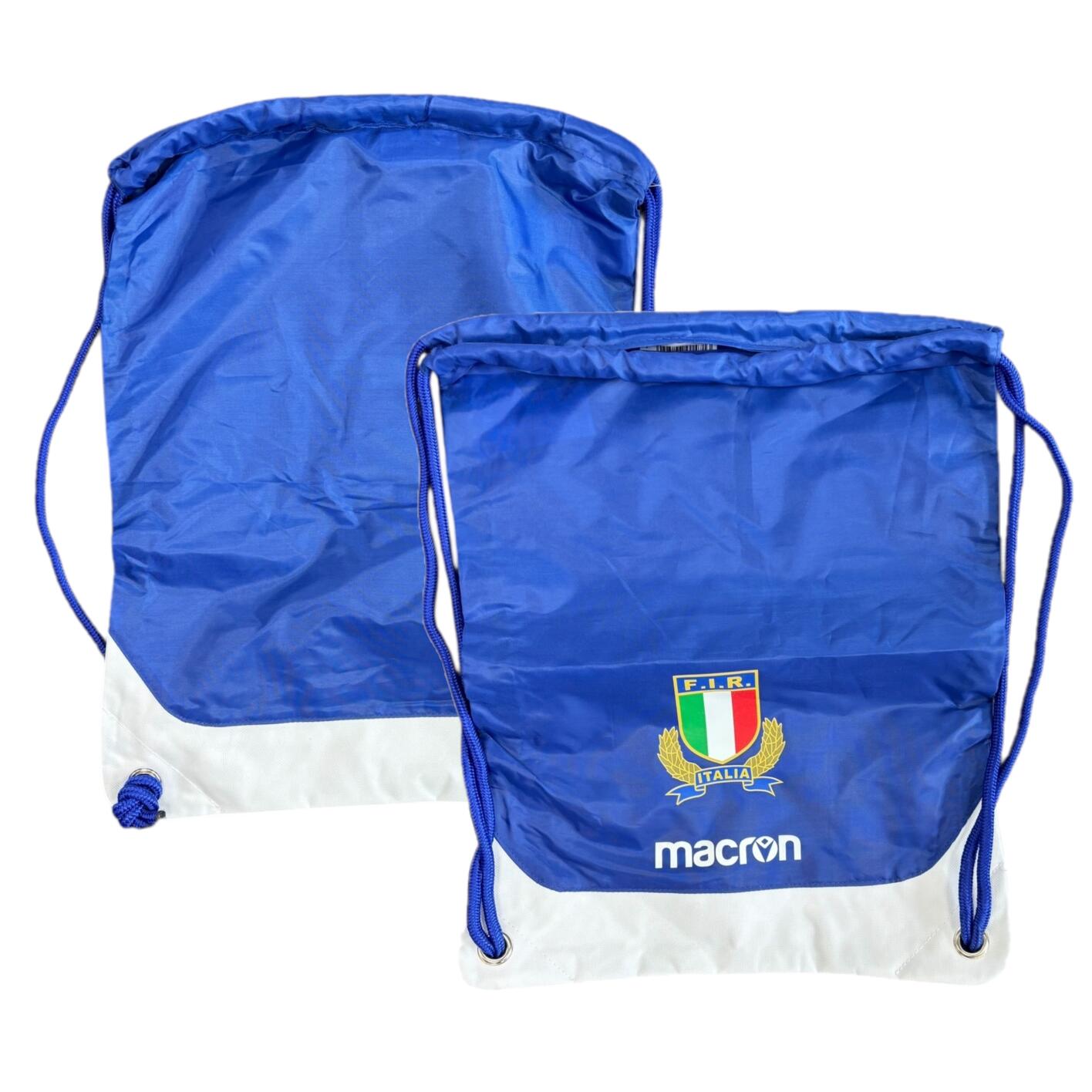 Italy Rugby Men's Gym Sack Macron 24/25 Blue/White Bag MACRON | Decathlon