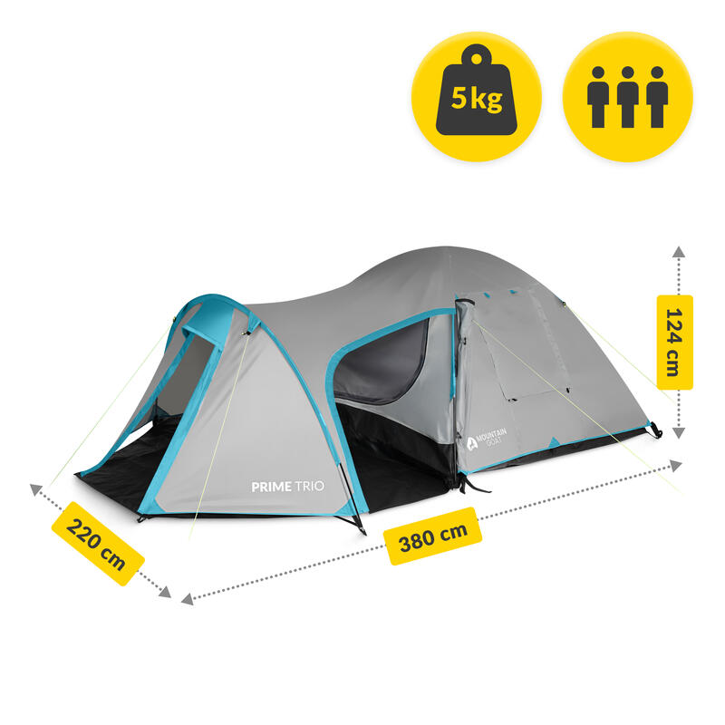 MOUNTAIN GOAT - Cort camping PRIME TRIO MOUNTAIN GOAT 3 Persoane ...
