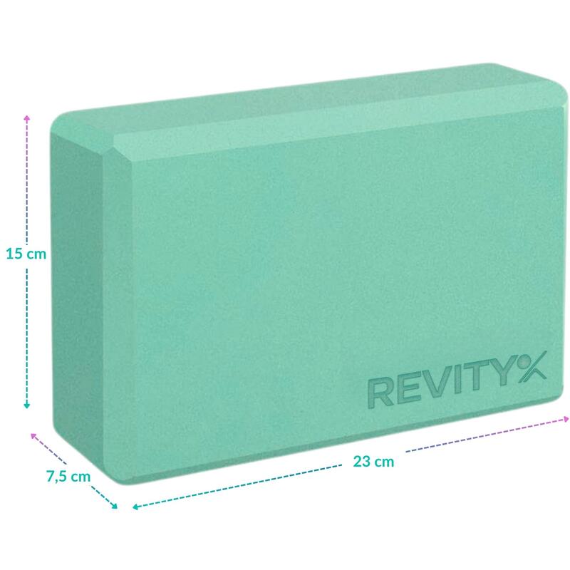 Pěnové bloky na jógu EVA 23 × 15 × 7,5 cm - sada 2 ks REVITY - Decathlon