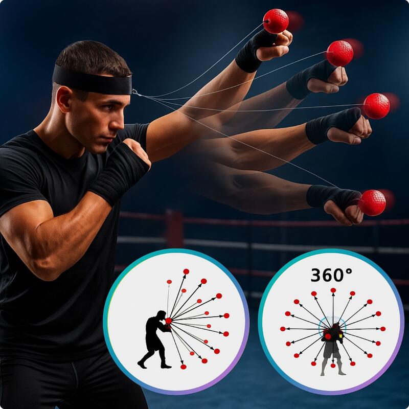 REVITY - Minge reflex pentru box Revity set antrenament box, 3 buc ...