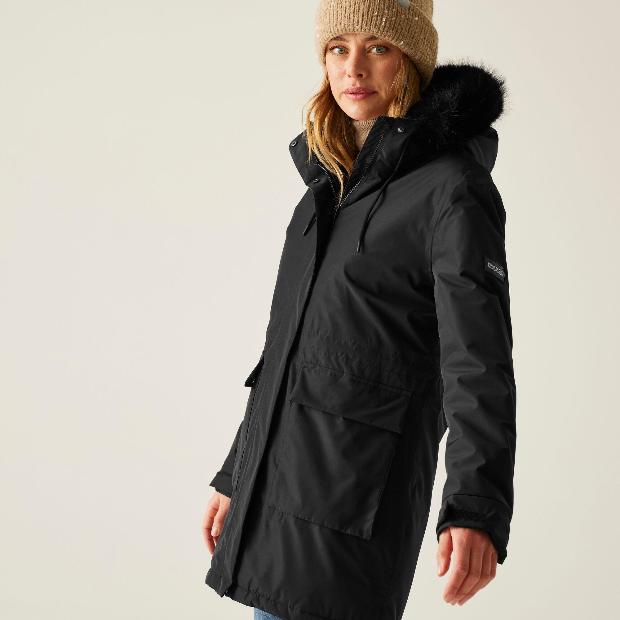 Sabinka waterdichte isolerende lange jas met capuchon voor dames ...