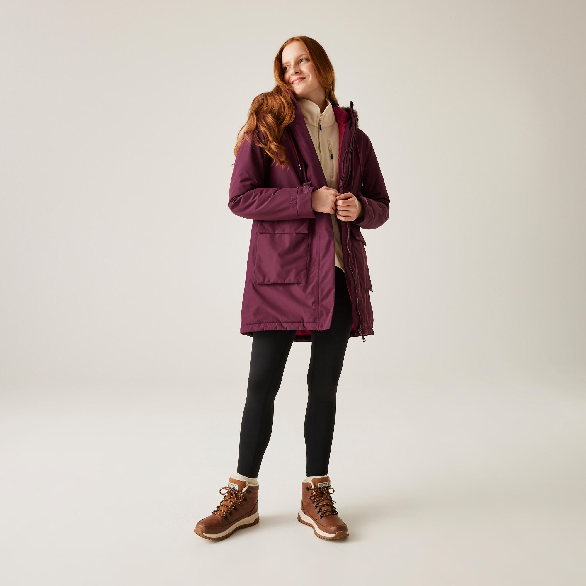 Womens Sabinka Hooded Waterproof Longline Insulated Jacket | Decathlon