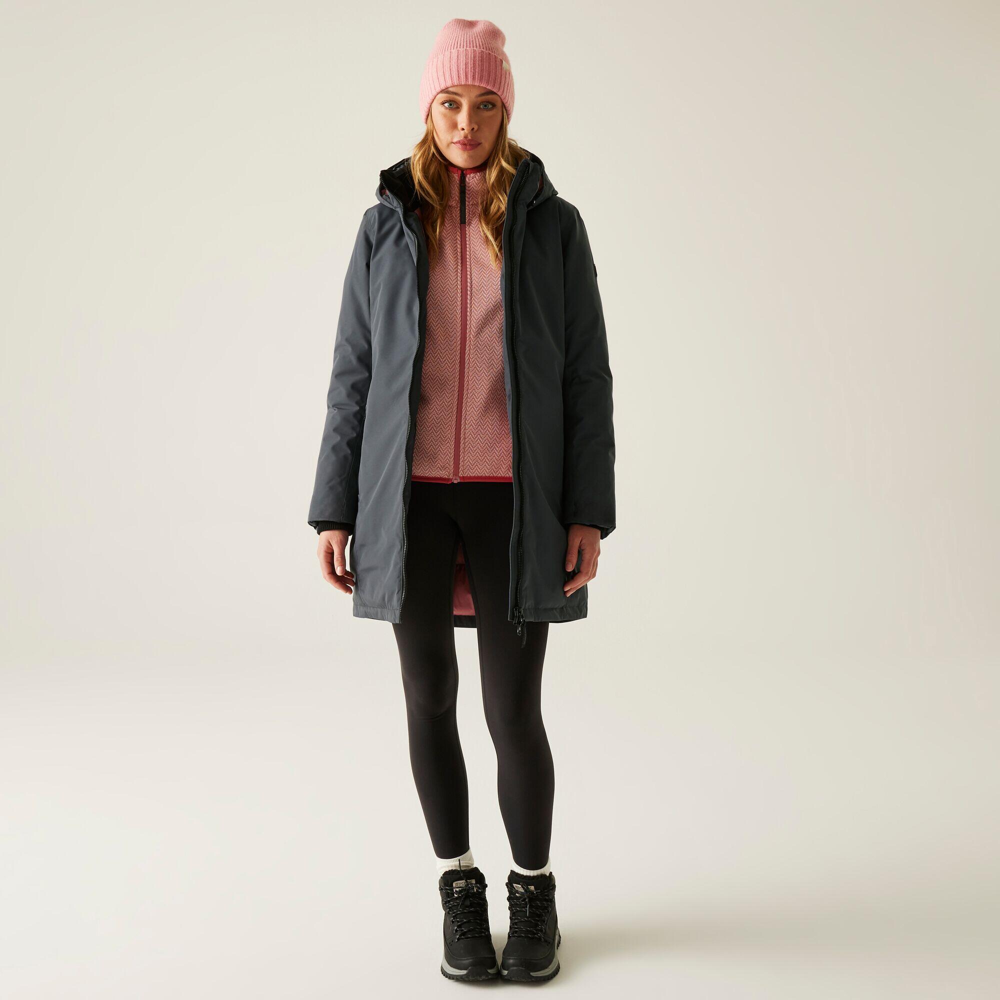 Womens Marron Longline Hooded Breathable Waterproof Insulated Jacket | Decathlon