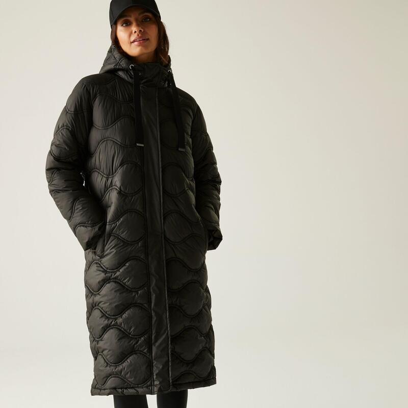 Veste Embrie longue matelassée isolante capuche pour femme REGATTA ...