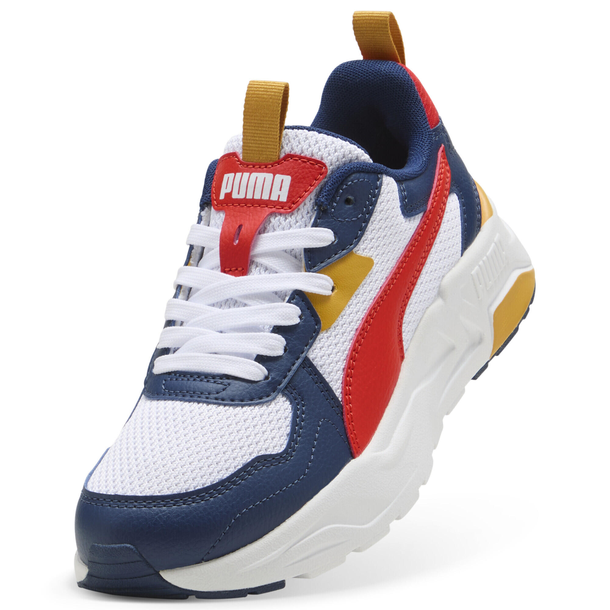 Zapatillas Trinity Lite Niño PUMA White Fierce Red Persian Blue PUMA ...