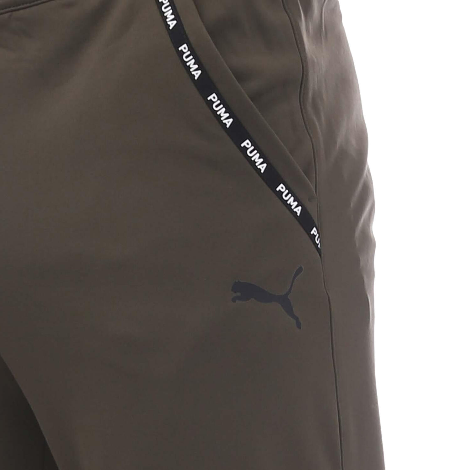 Mens PWRFleece Tapered Leg Jogging Bottoms (Olive) PUMA | Decathlon