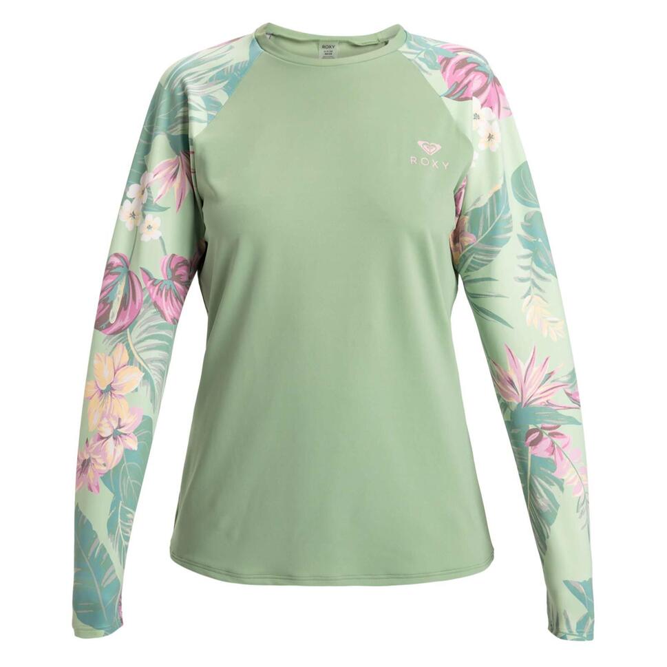 Roxy Into The Sun Rash Vest-Foam Green Coastal Green | Decathlon