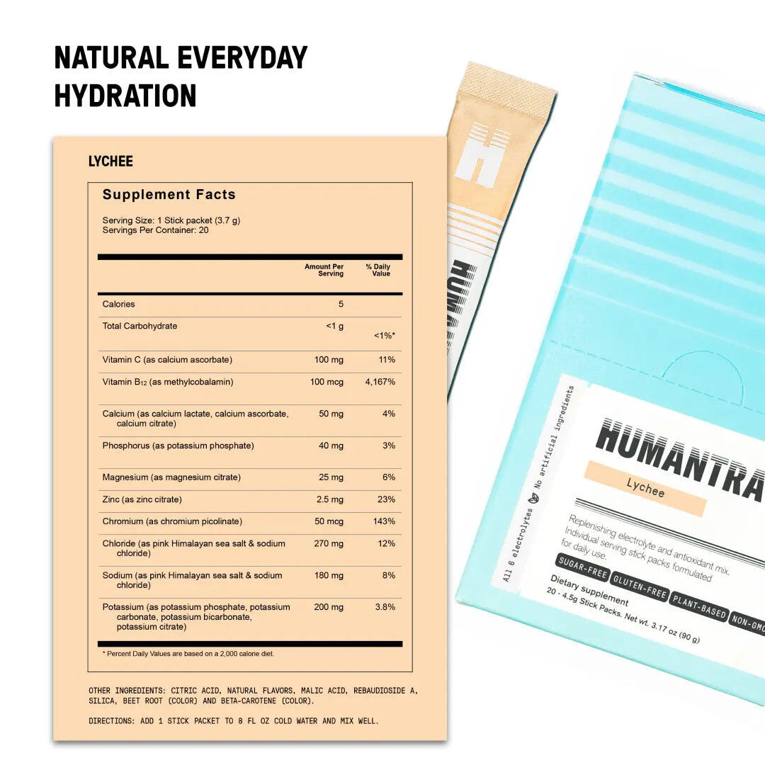 HUMANTRA Hydration Sachets Essential Minerals & All 6 Electrolytes ...