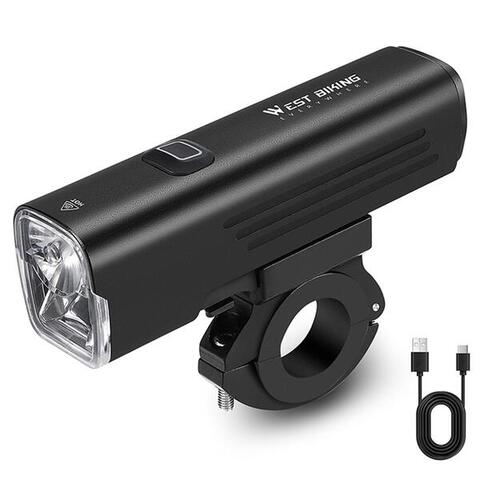 1000 lumenes kerékpáros lámpa WEST BIKING YB0701387, USB újratölthető ...