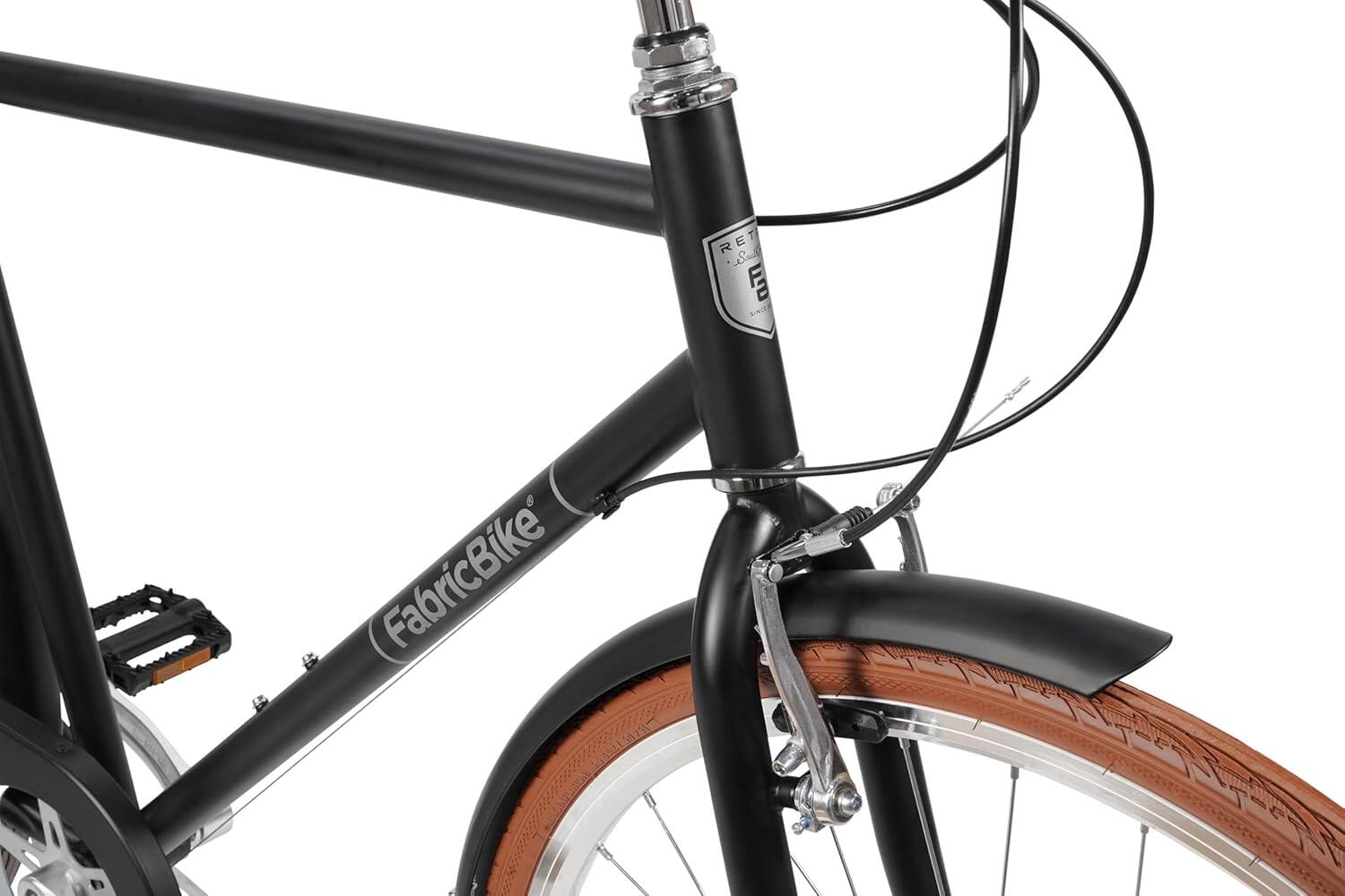 FabricBike Southken - Bici classica 28”, 7V, cestino e sella comoda. Nero FABRICBIKE | Decathlon