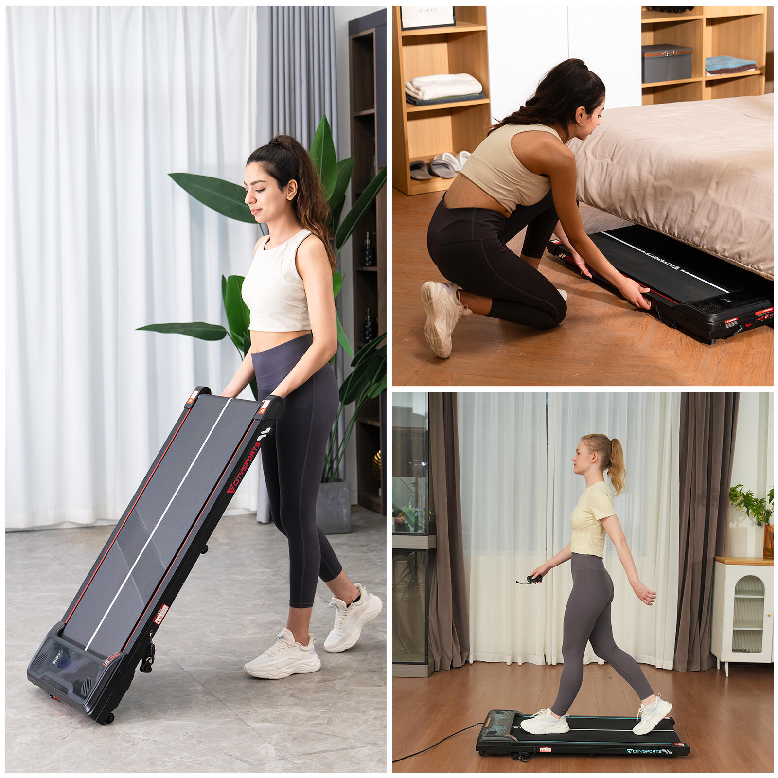 Walking Treadmill Incline up to 13.41%-3 Positions.6.0km/h, Bluetooth ...