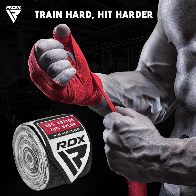 RDX SPORTS - Bandaje profesionale pentru box RDX WX Camo 4,5 m, gri ...