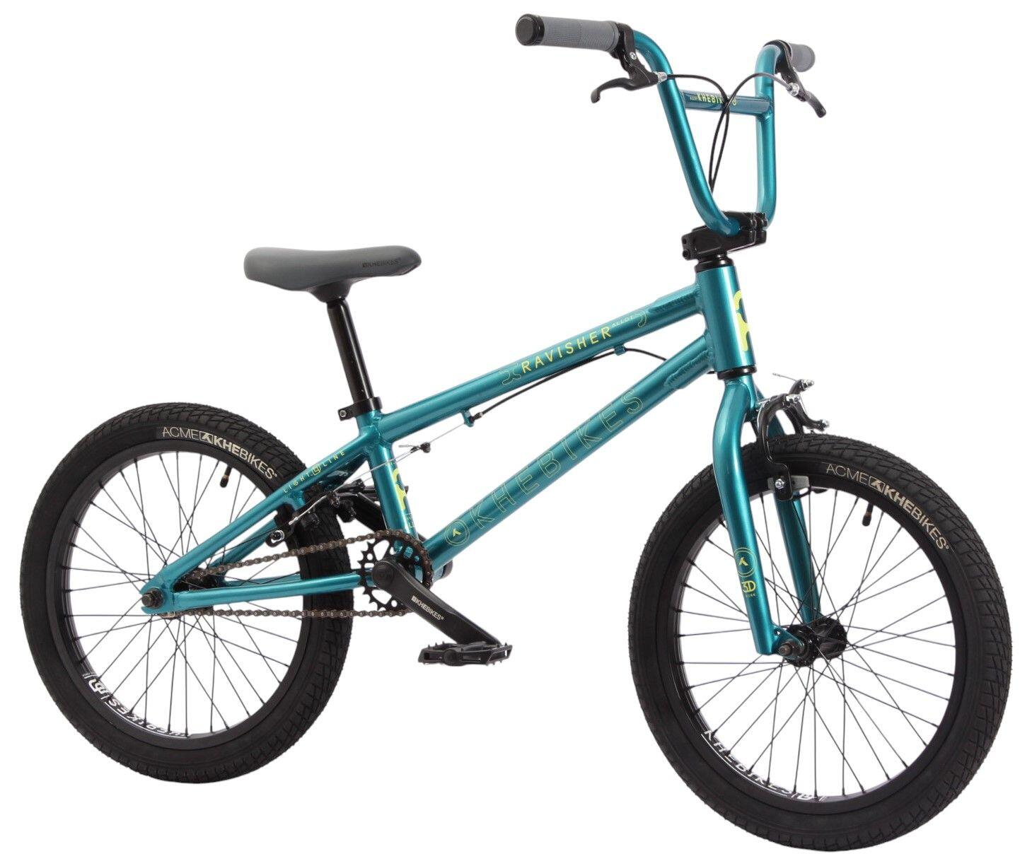 BMX fiets aluminium kind RAVISHER LL turquoise 18 inch 8,6kg KHEBIKES ...