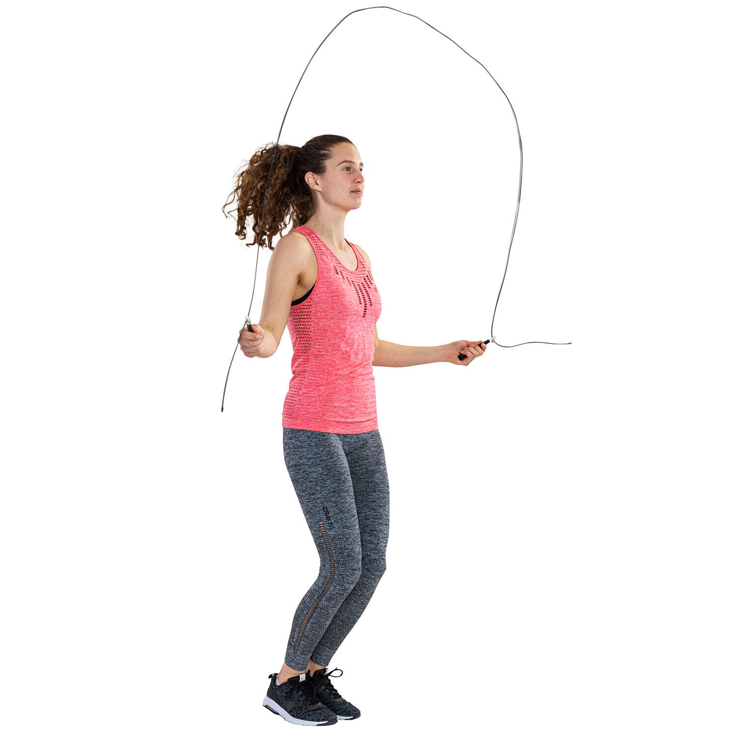 Tunturi Adjustable Steel Jump Rope 300 cm Black TUNTURI | Decathlon