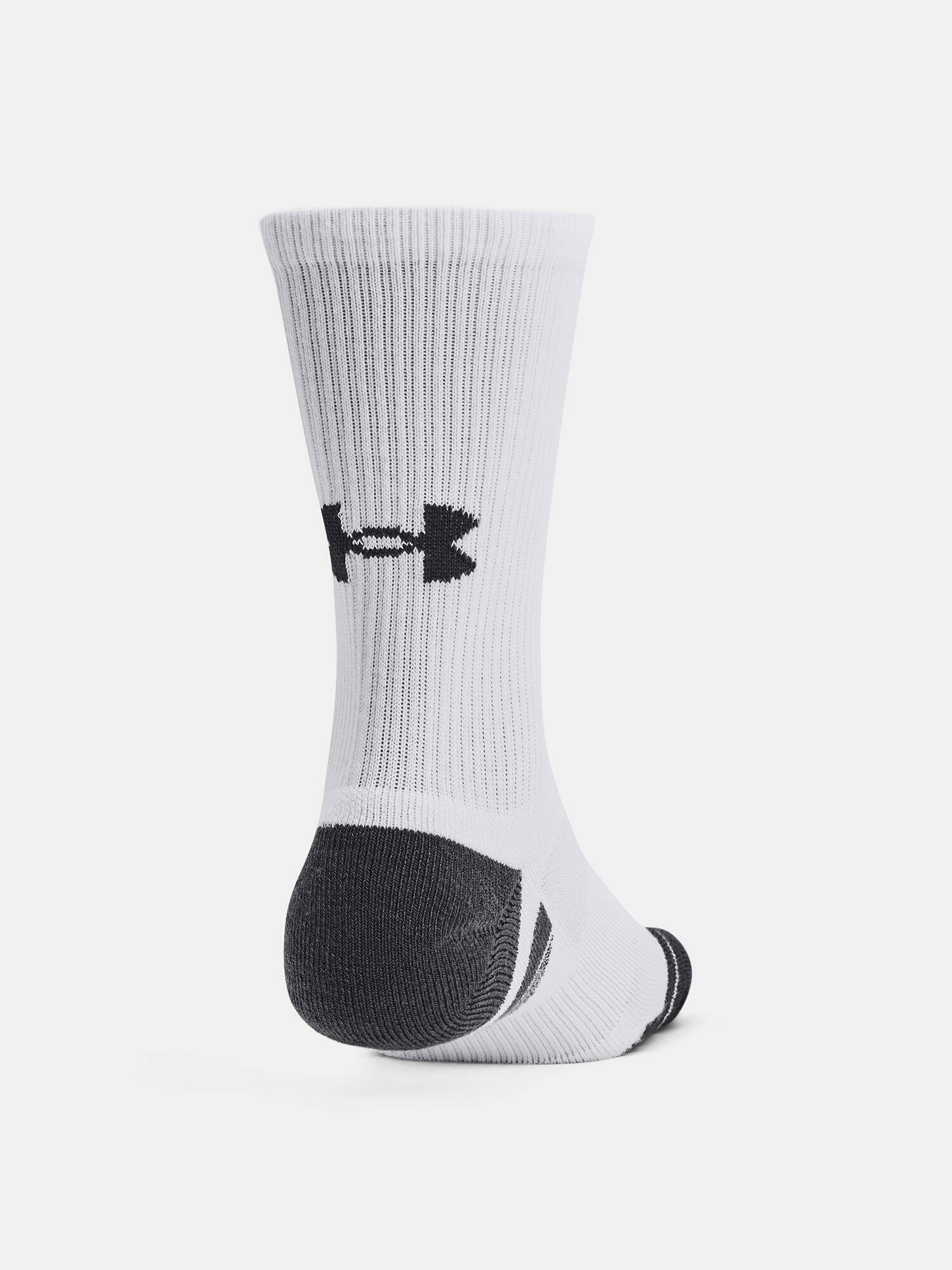 Pack of 3 UA Performance Tech High Crew Socks White | Decathlon