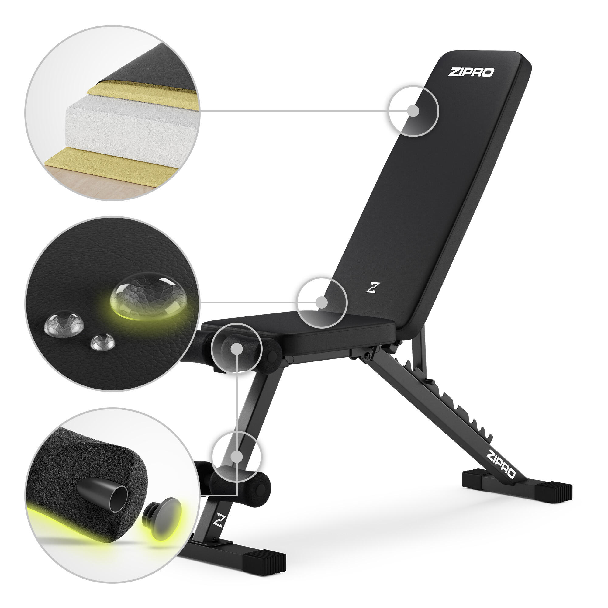 Banc de musculation Zipro Stride inclinable abdominaux | Decathlon