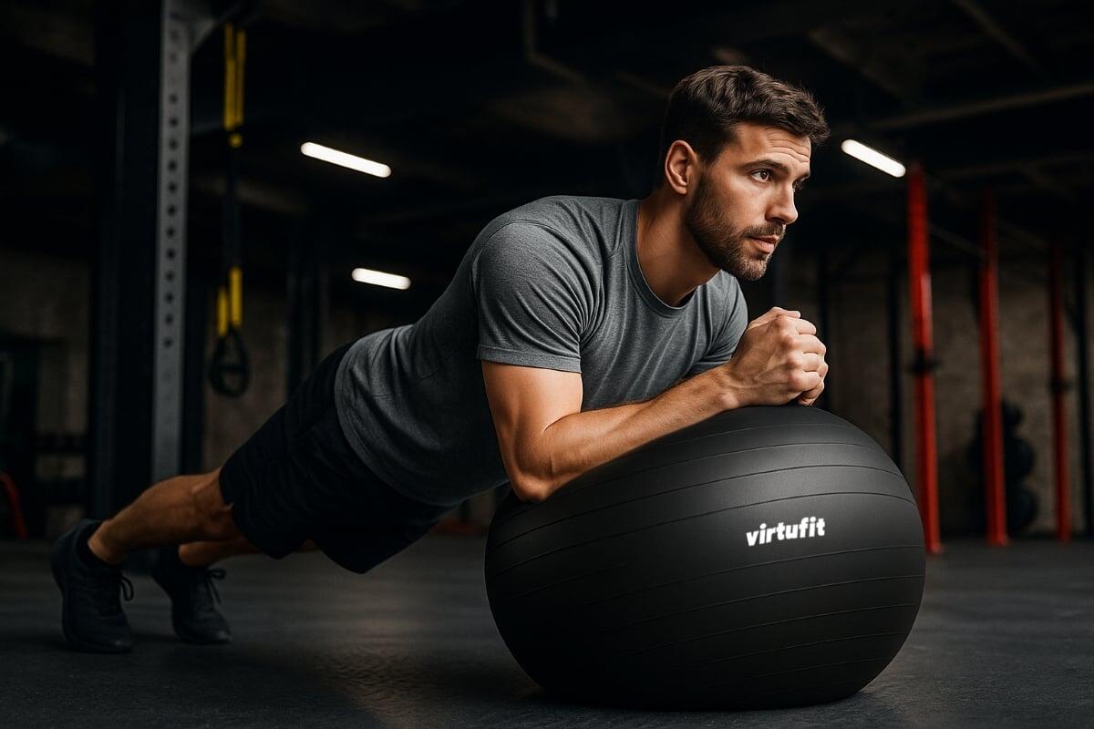 Anti-Burst Fitness Ball Pro - Gym Ball Swiss Ball with Pump - 55 cm ...