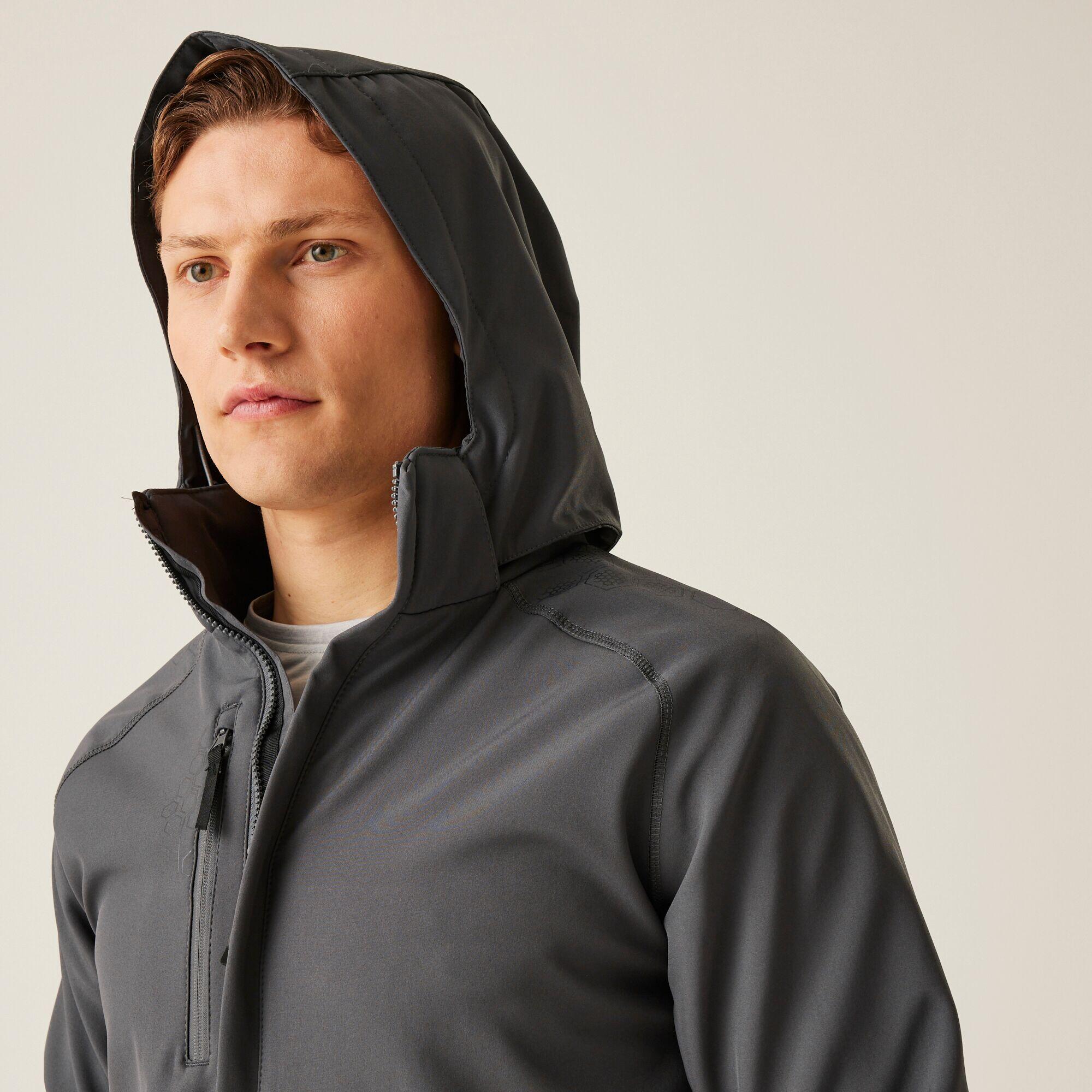 Mens Repeller Lined Softshell Hooded Jacket | Decathlon