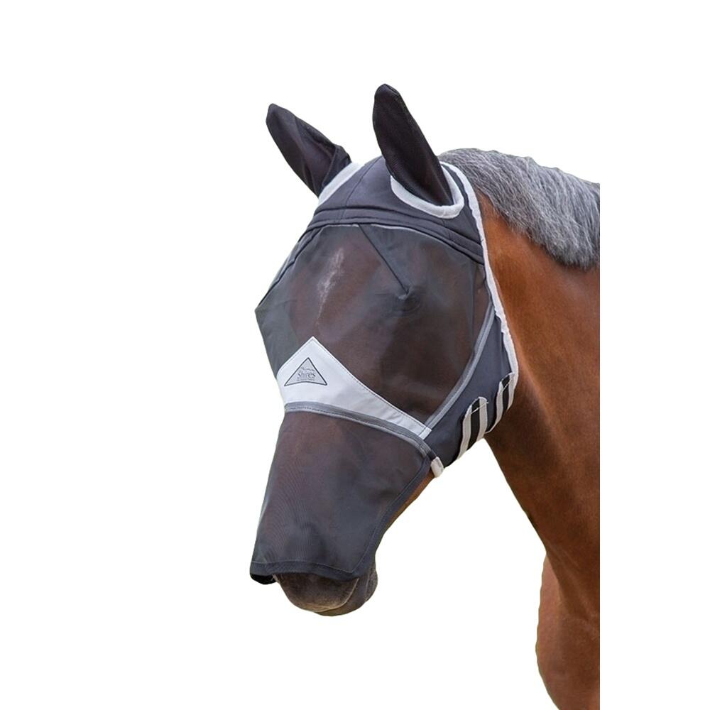 Fine Mesh Horse Fly Mask With Ears & Nose (Teal) | Decathlon