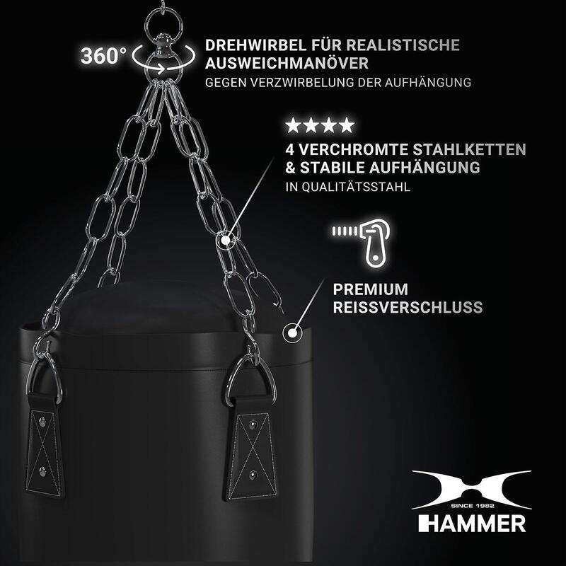 HAMMER - Sac de Box Hammer Premium Black Kick - 150 cm | Decathlon
