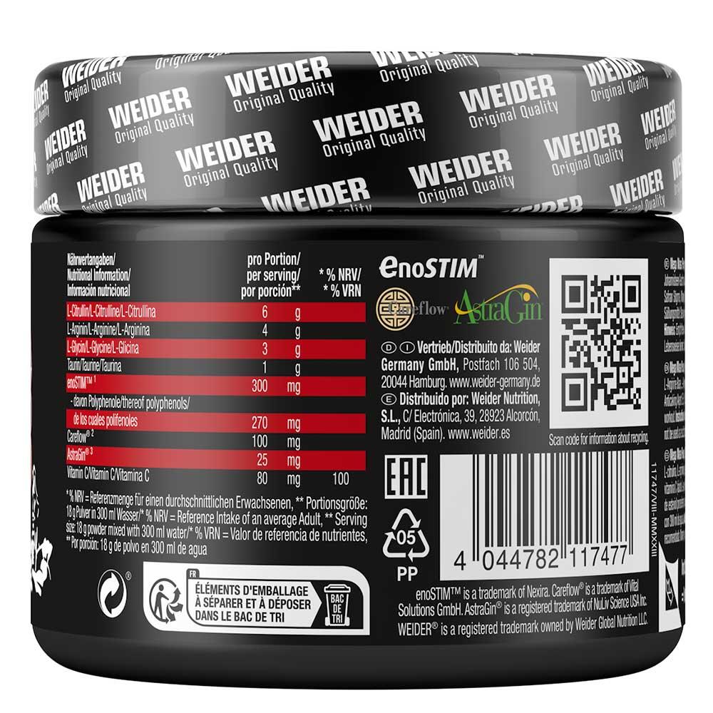 Weider Mega Mass Pump (270g) Black Currant - Pre-Workout - NO-Booster ...