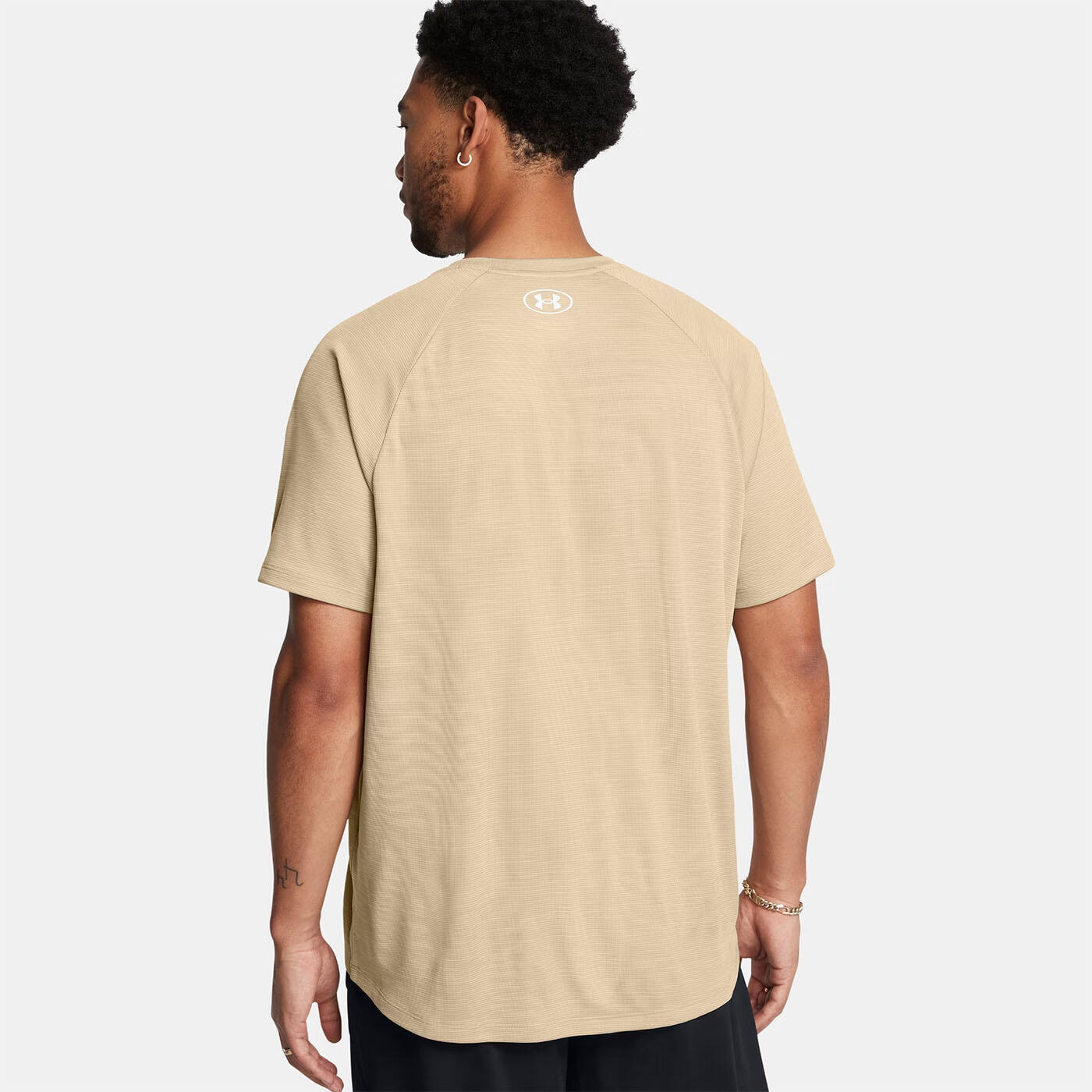 Textuur Ua Tech™ T‑shirt Voor Heren Beige | Decathlon