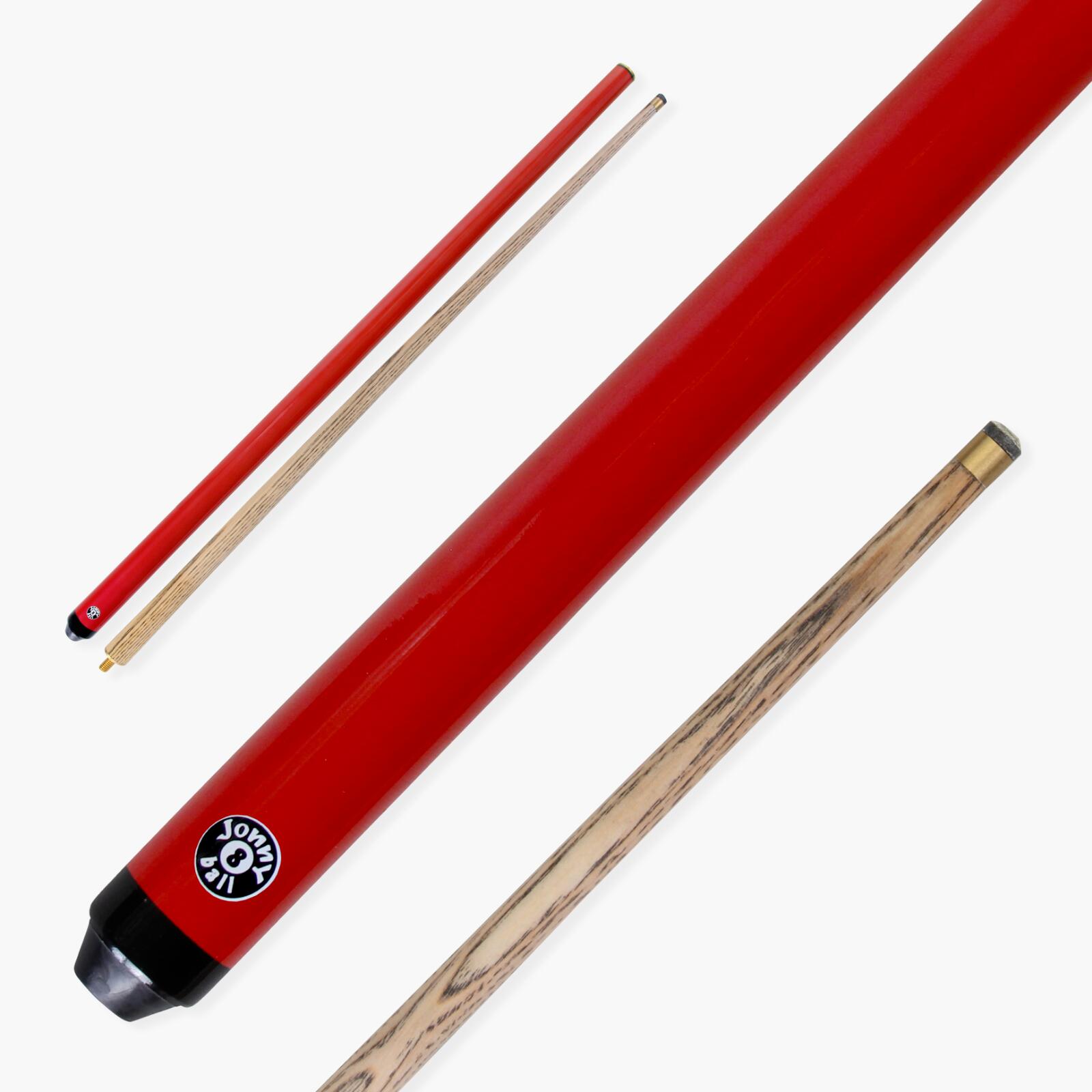 Jonny 8 Ball 42 Inch RED JET JUNIOR 2 Piece Kids Ash Snooker Pool Cue ...