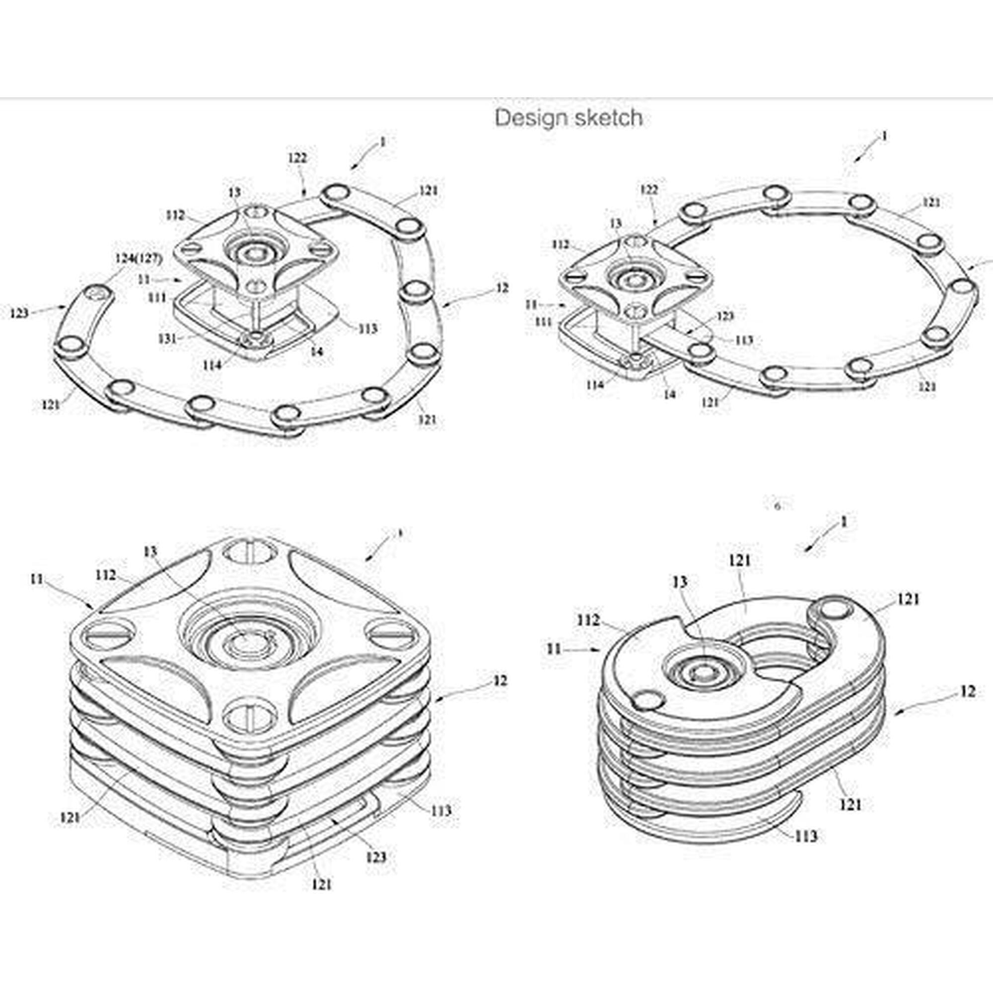 Zámek na kolo skládací s klíči a montážním držákem ROCKBROS - Decathlon