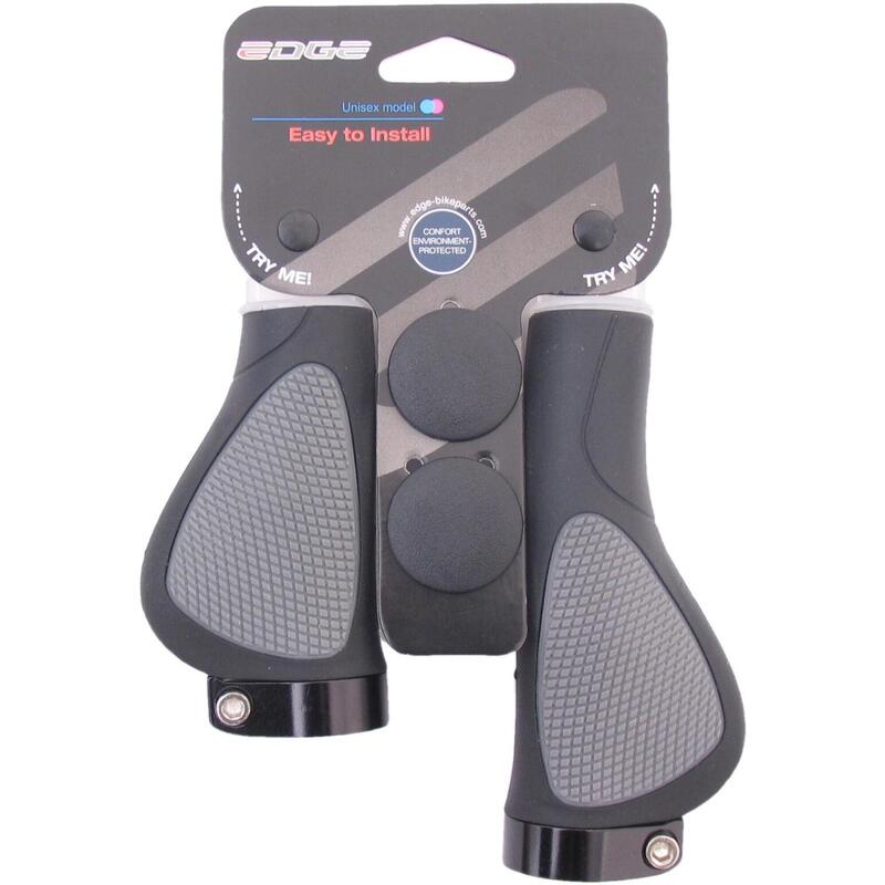 Poignées Ergo City Plus - 136/95 mm, Noir/Gris EDGE | Decathlon