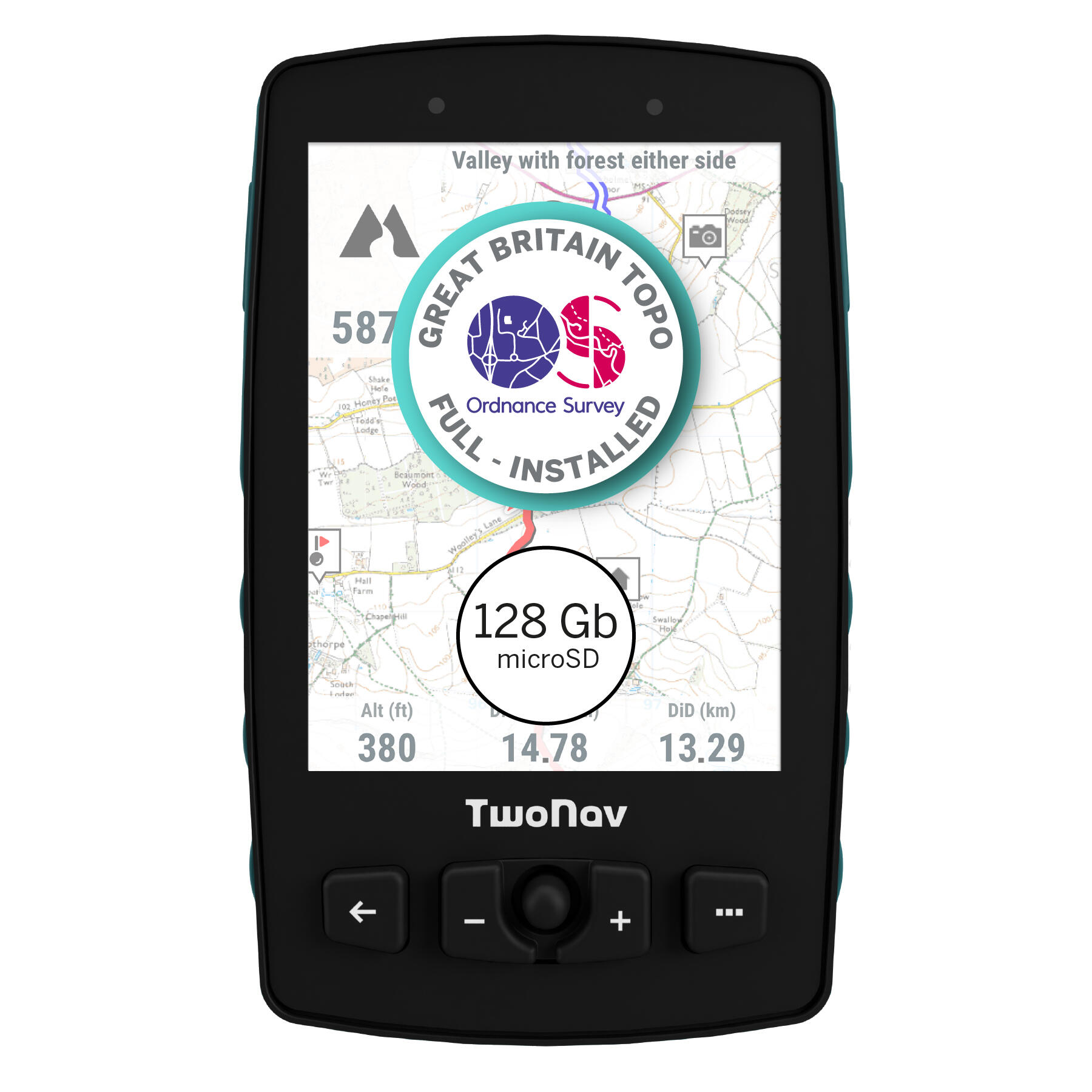 GPS Aventura 2 Plus (128 GB) + Great Britain Ordnance Survey Topo ...