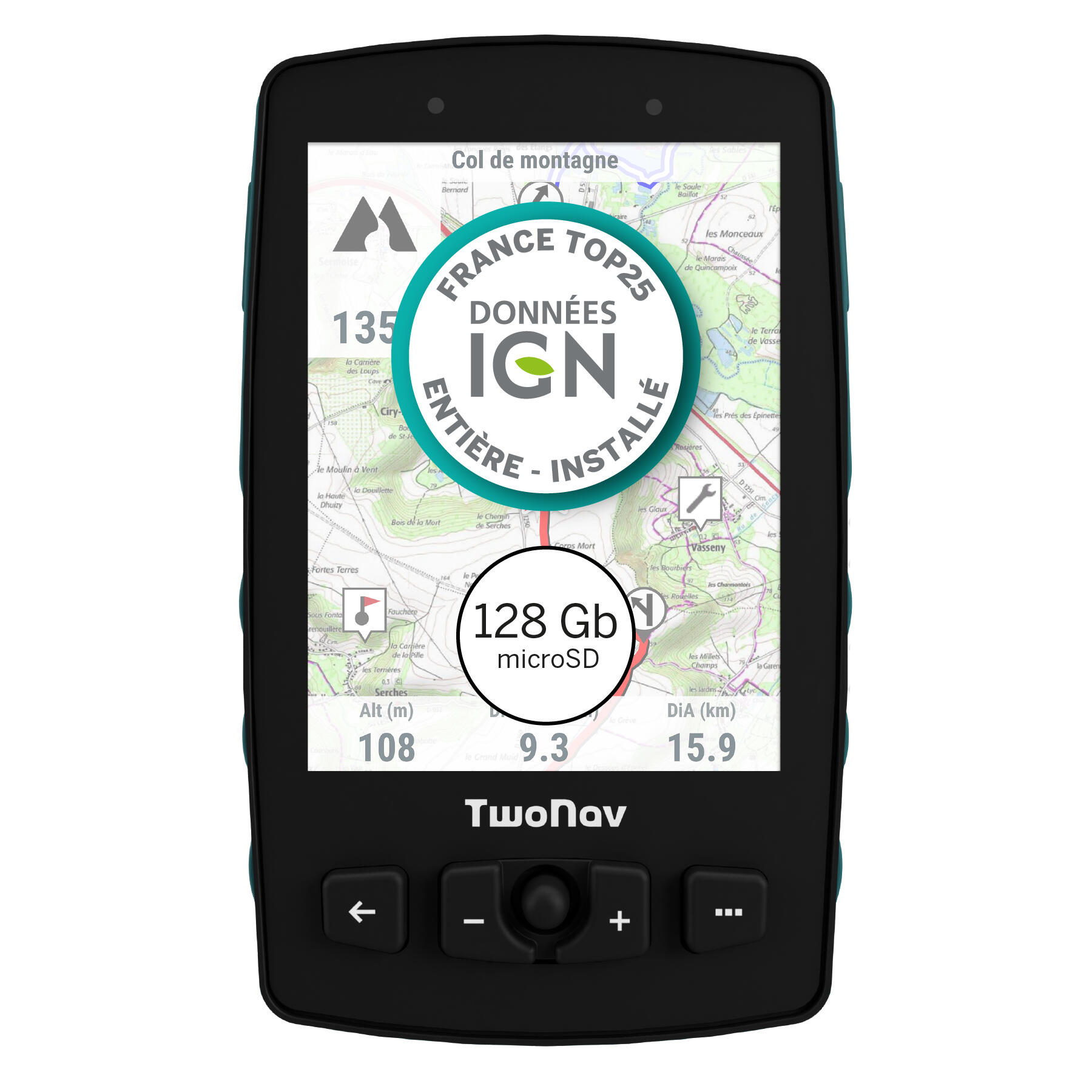 GPS Aventura 2 Plus Motor (128 GB) + Karte Frankreich IGN Top25 TwoNav TWONAV | Decathlon
