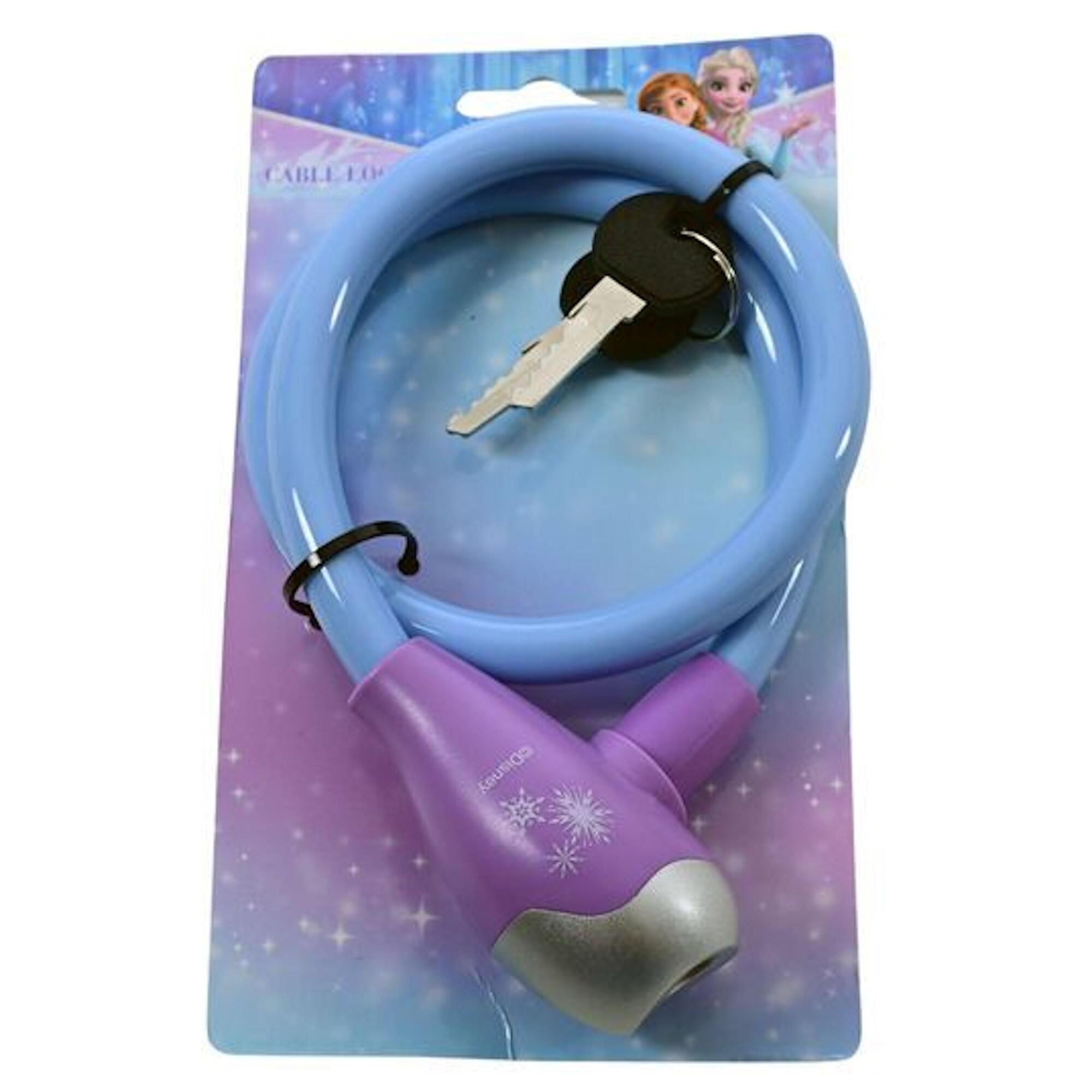Disney Frozen cable lock for kids' bikes — light blue/purple with Elsa ...
