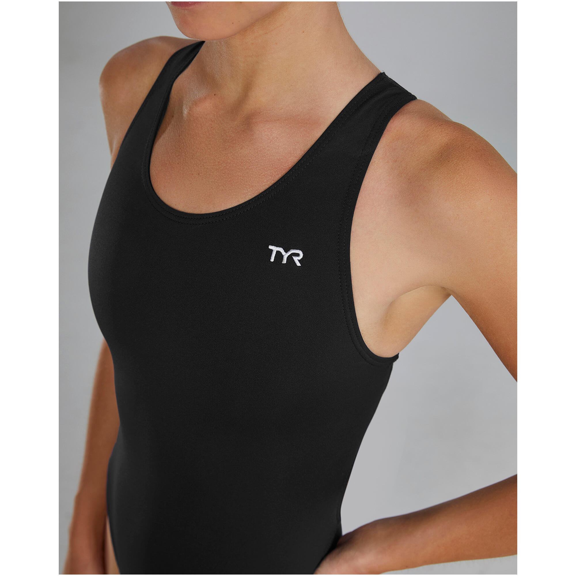 TYR MaxFit Durafast Elite Solid badpak - Zwart - Maat 32 | Decathlon