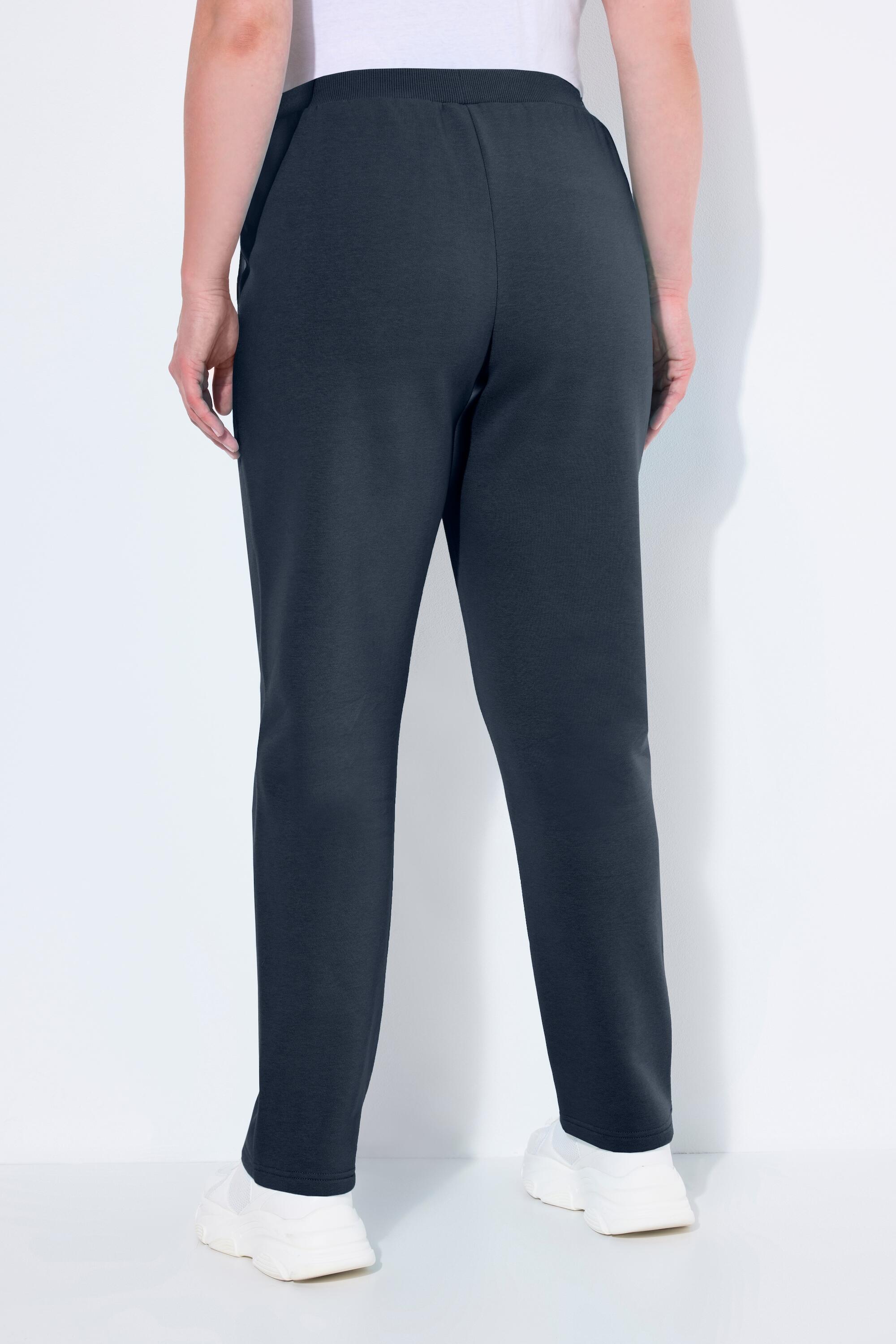 Women's soft fleece trousers plus size, elastic waistband blue ULLA POPKEN | Decathlon