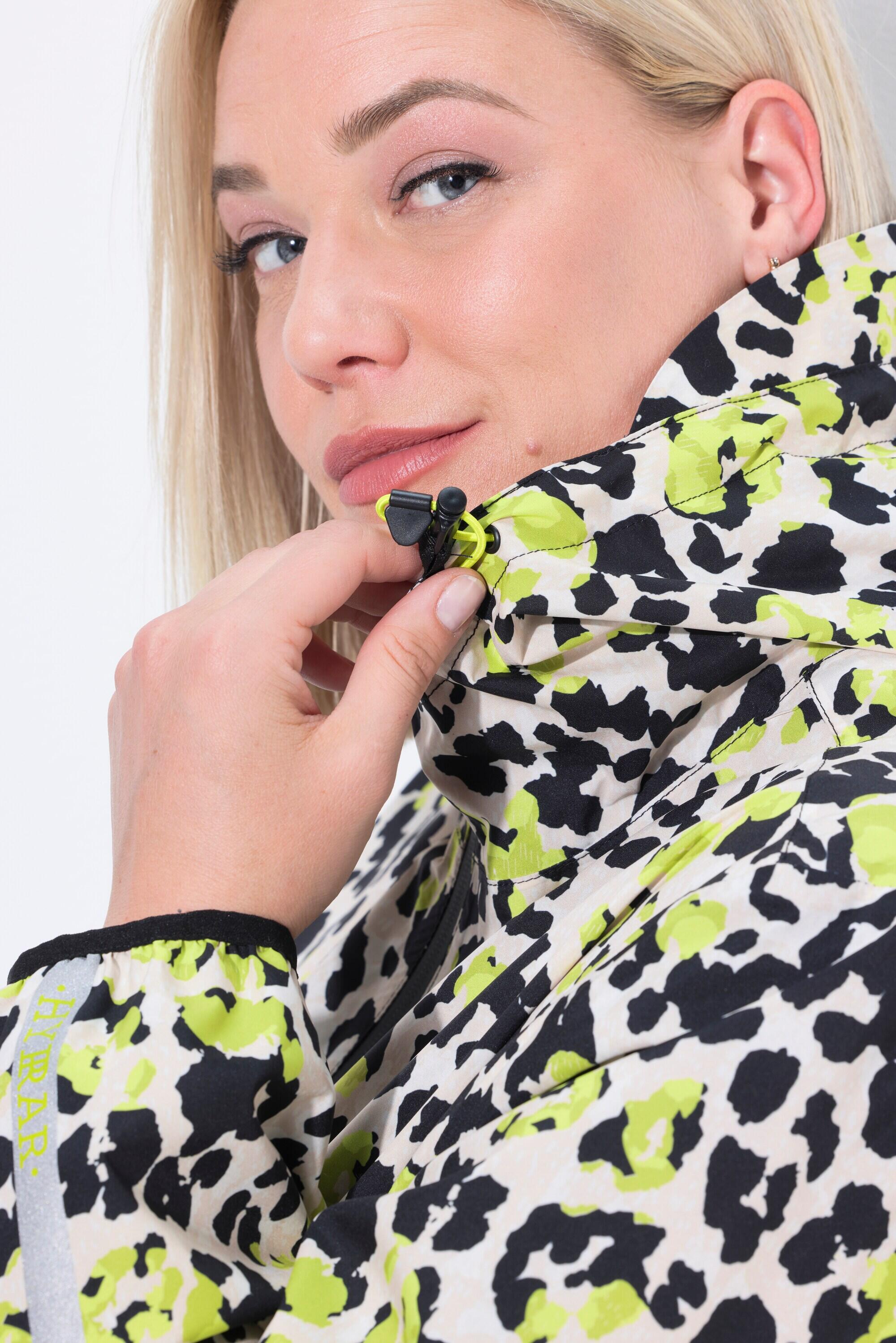 Women's Leopard Print Rain Jacket 100% Polyester Waterproof ULLA POPKEN | Decathlon