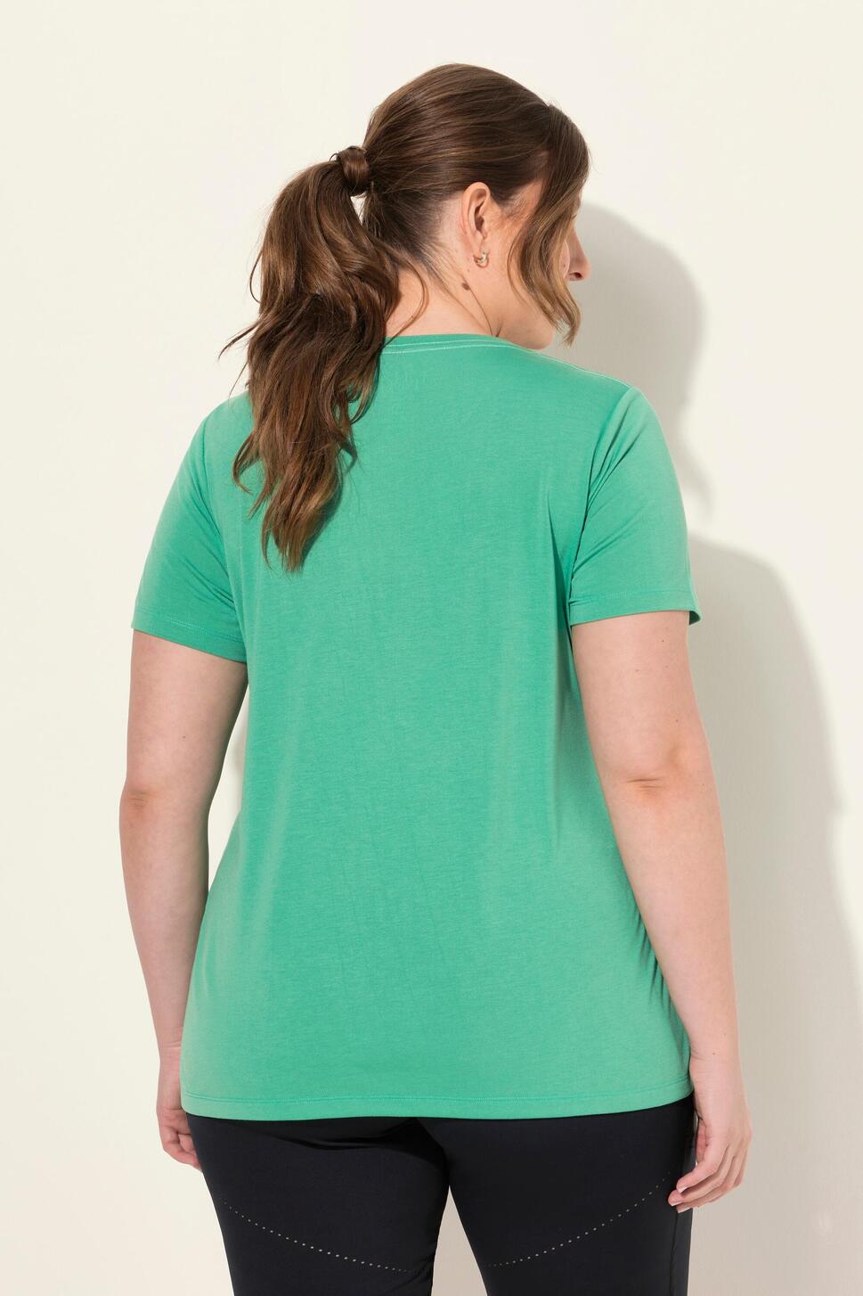 Femme T-shirt technique antibactérien décolleté en V et manches courtes ...