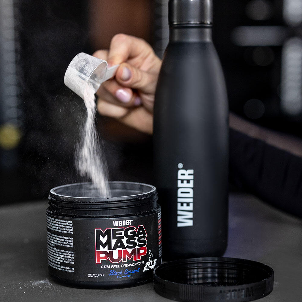Weider Mega Mass Pump (270g) Black Currant - Pre-Workout - NO-Booster ...