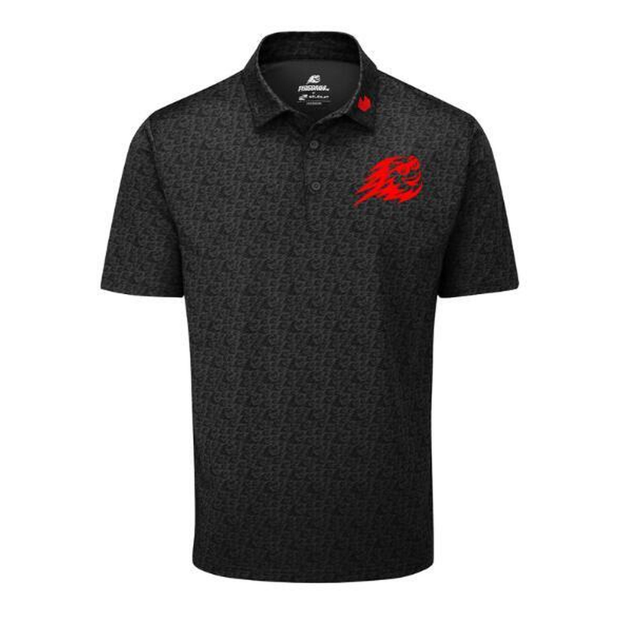 Polo de golf pour hommes Fireballs by Stuburt Sergio LIV Golf, rouge ...
