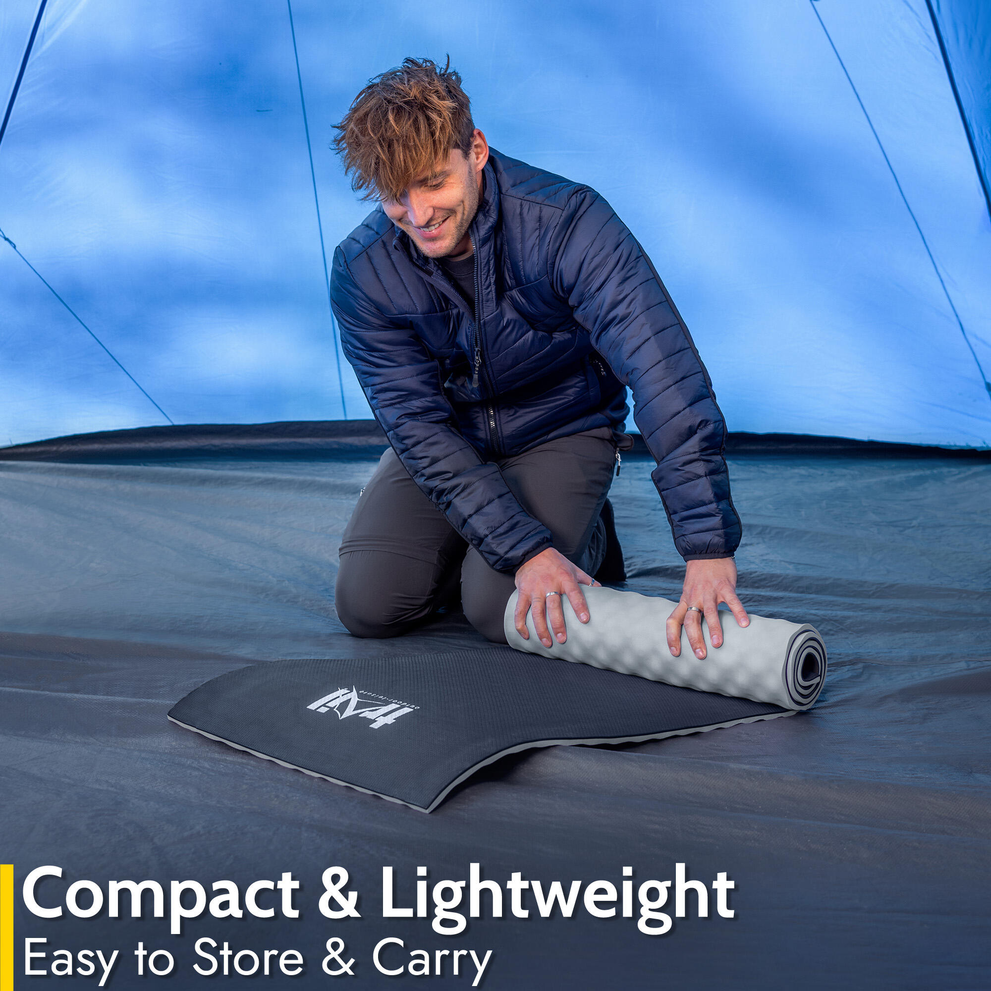 Contour Camping Mat 15mm Thick Sleeping Roll Pad Waterproof Lightweight ...