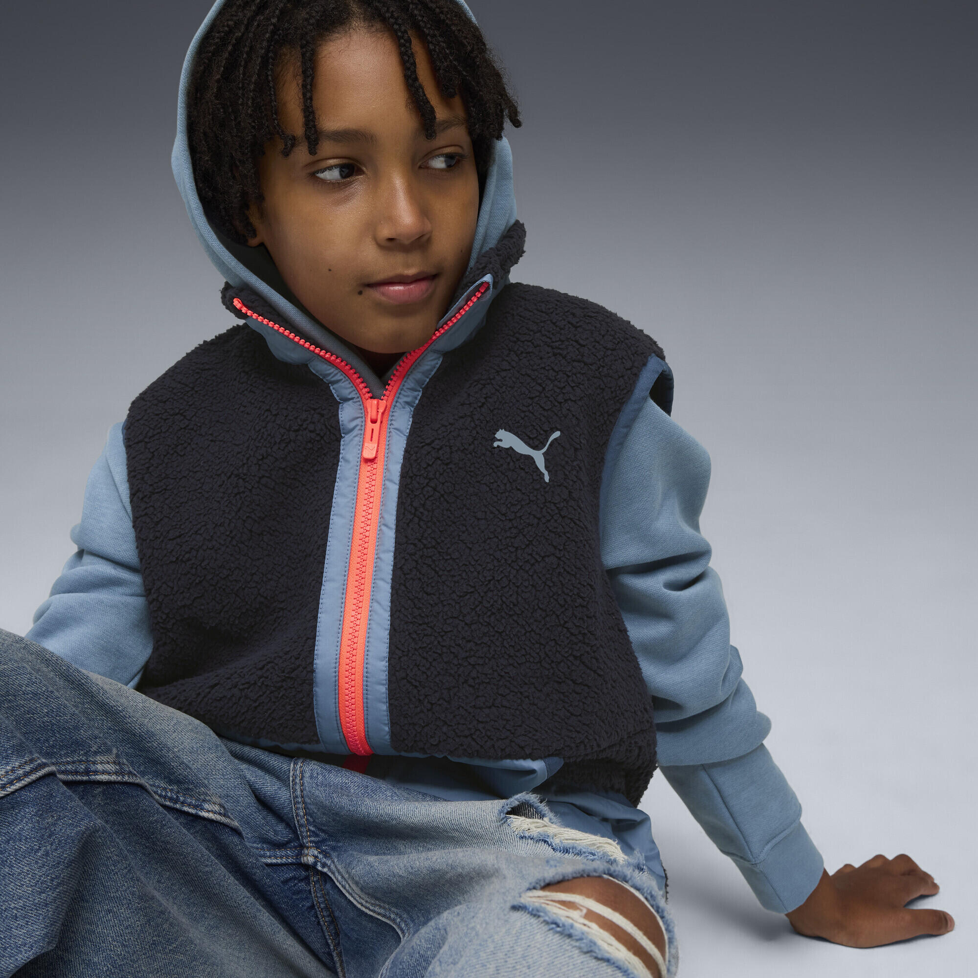 Hybrid Sherpa Weste Jugendliche PUMA New Navy Blue PUMA | Decathlon