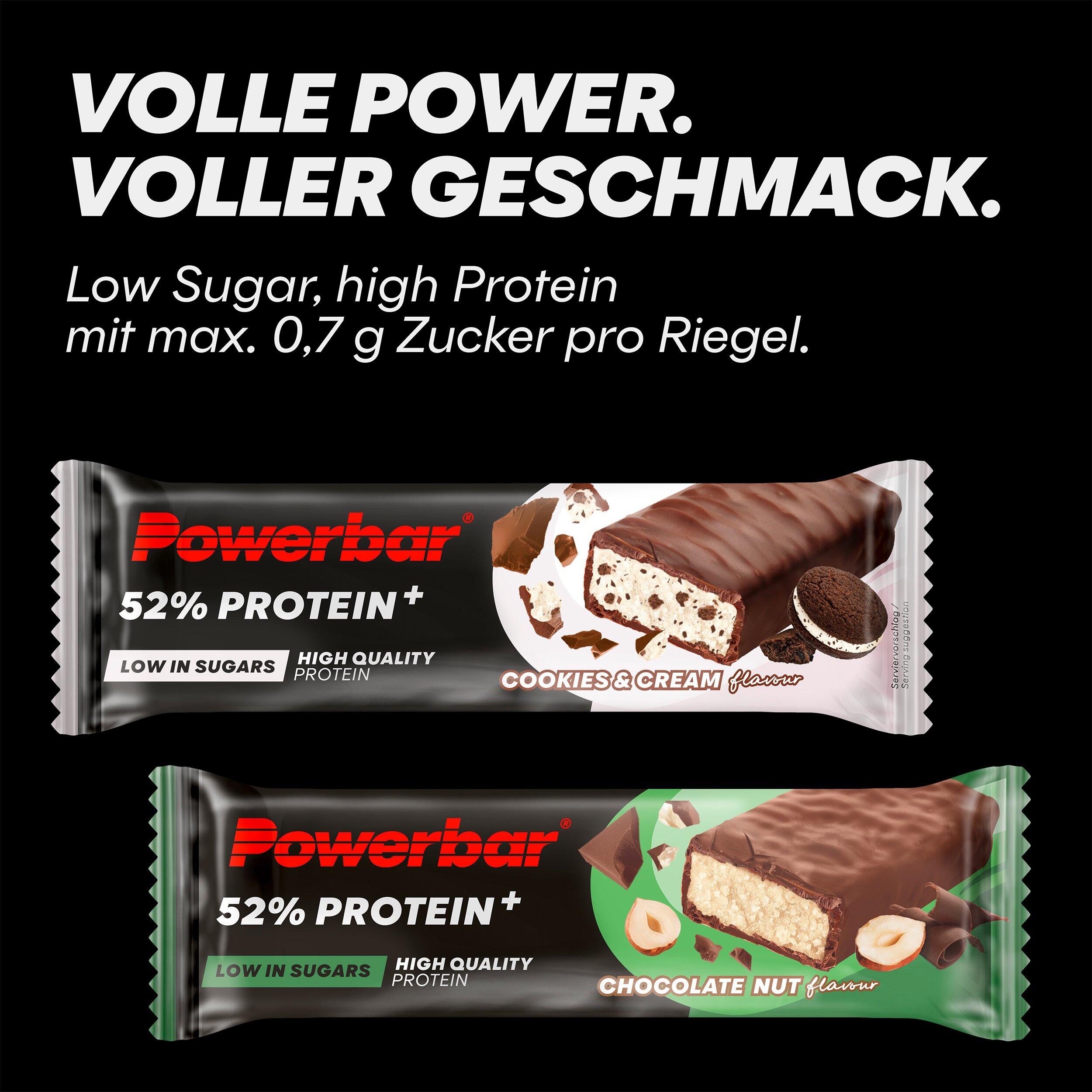 Set van 20 repen PowerBar 52% ProteinPlus Low Sugar Cookies & Cream ...