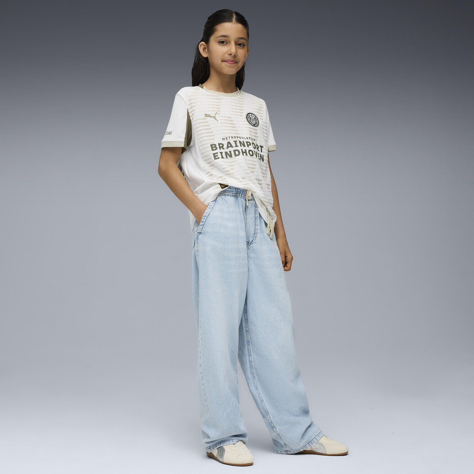 PSV Eindhoven 25/26 derde shirt voor jongeren PUMA White Desert Dust ...