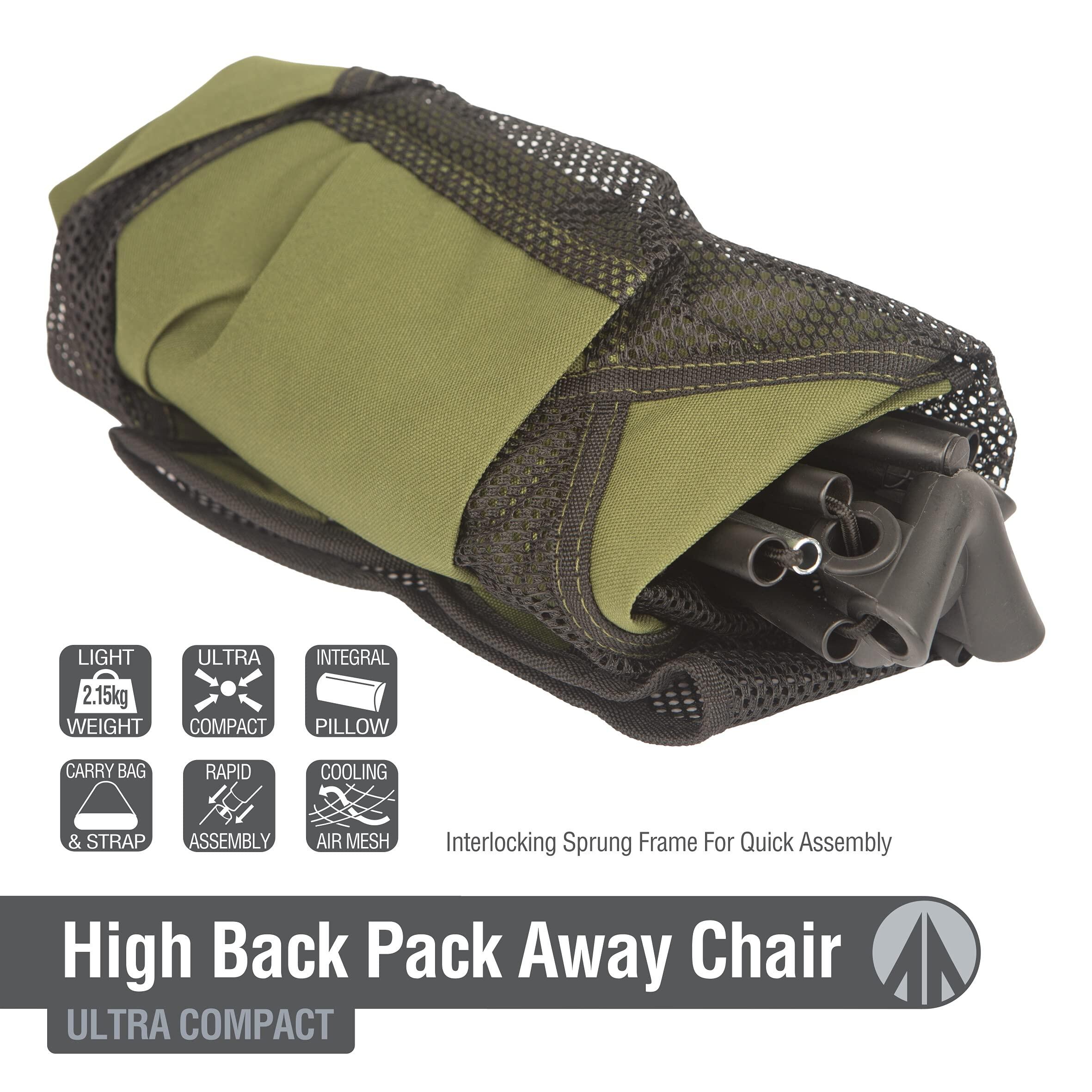 Folding Outdoor Chair with Carry Bag Green, Pack Away Easy, Durable ...
